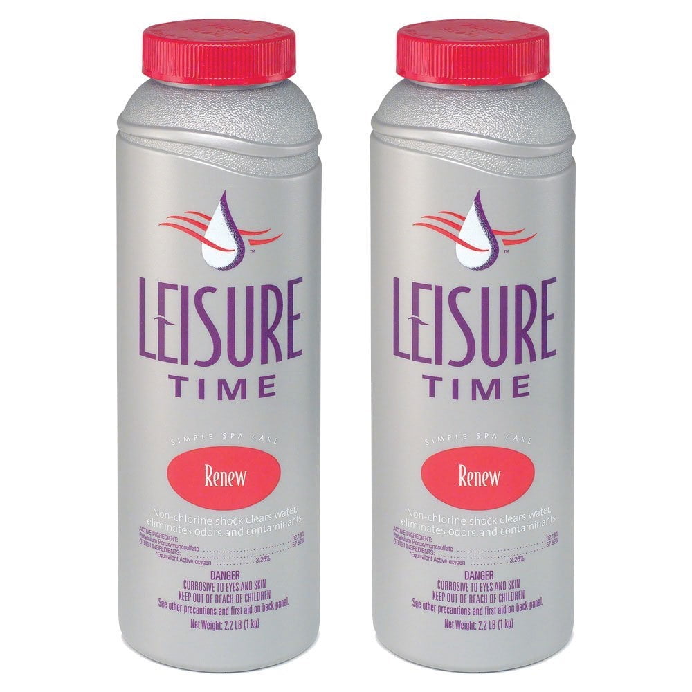 Leisure Time Renew Bromine Spa Hot Tub Granulated Shock, 2.2lb 2 Pack ...