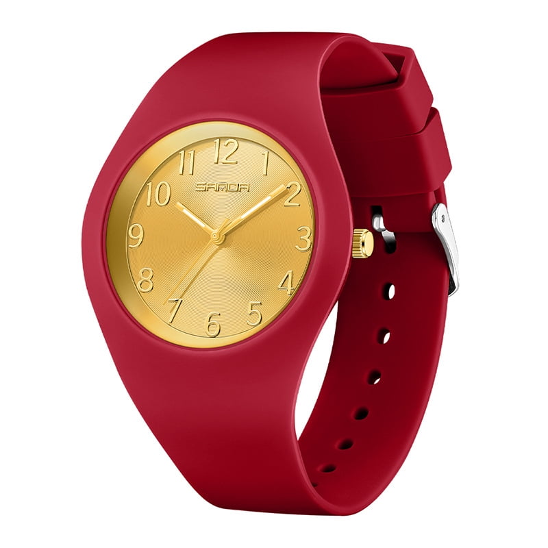 Leisure electronic watch, simple silicone quartz watch, 50 meter ...