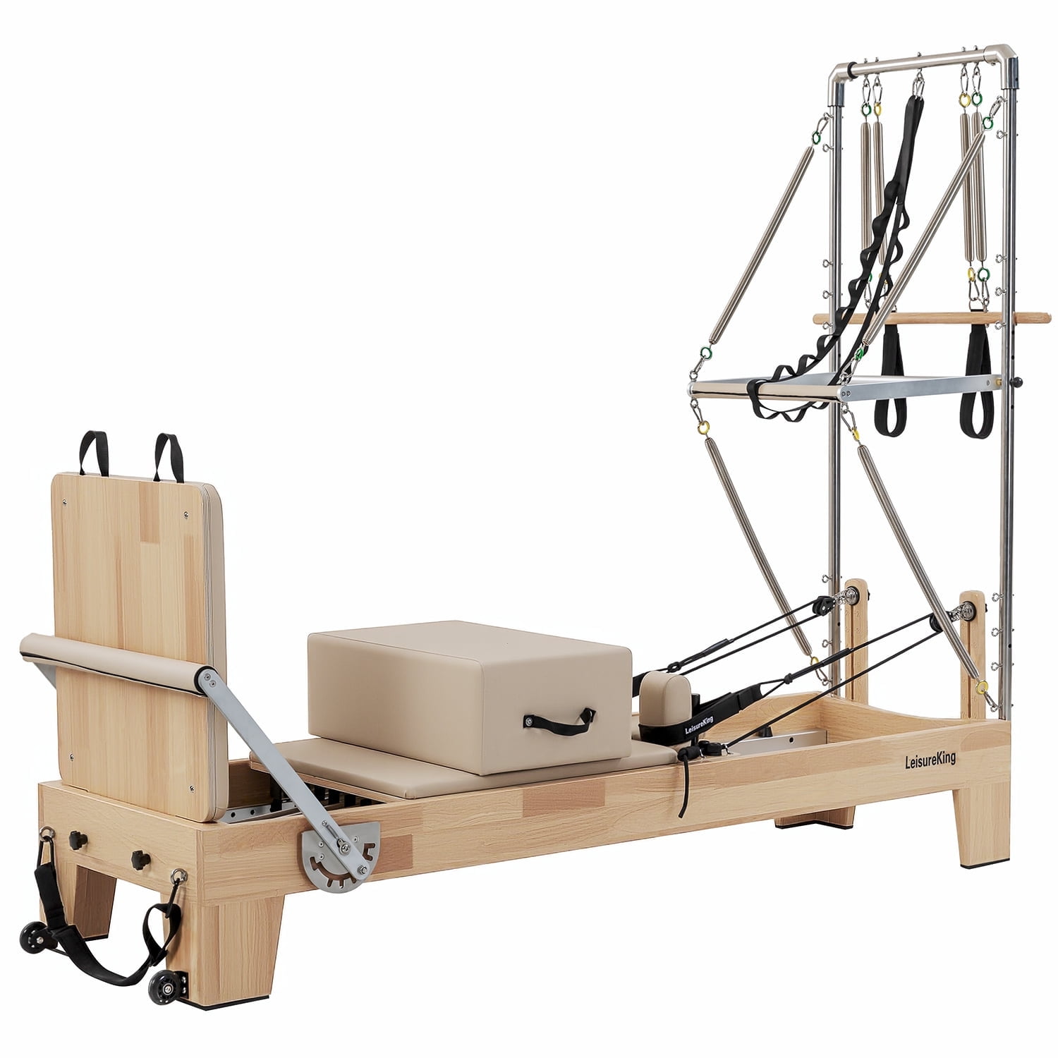 LeisureKing Pilates Reformer with Tower, Foldable Pilates Machine ...