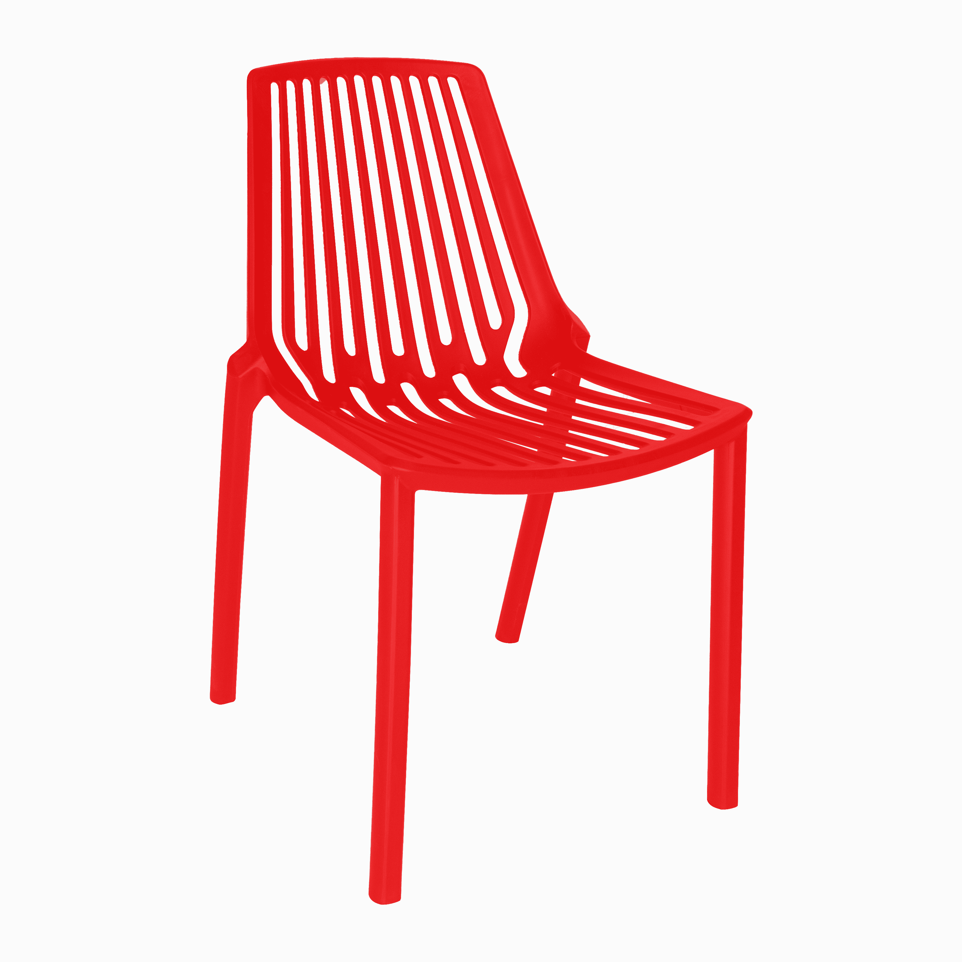 LeisureMod Acken Mid-Century Modern Plastic Dining Chair, Stackable ...