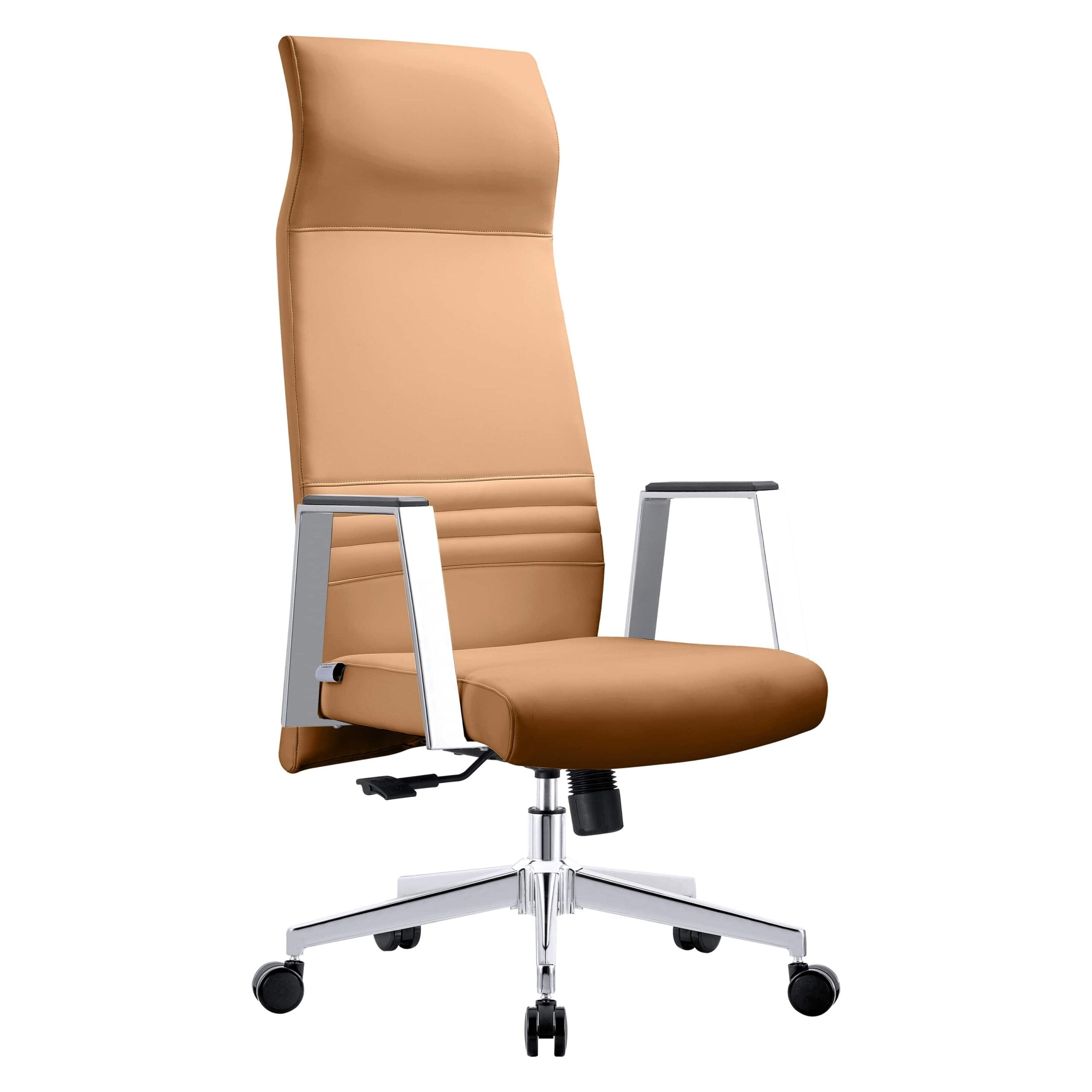LeisureMod Aleen Modern High-Back Office Chair in Upholstered Leather ...