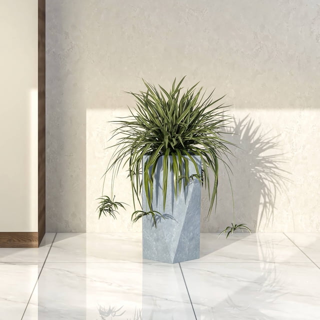 LeisureMod Aloe Fiberstone and MgO Clay Planter, Mid-Century Modern ...