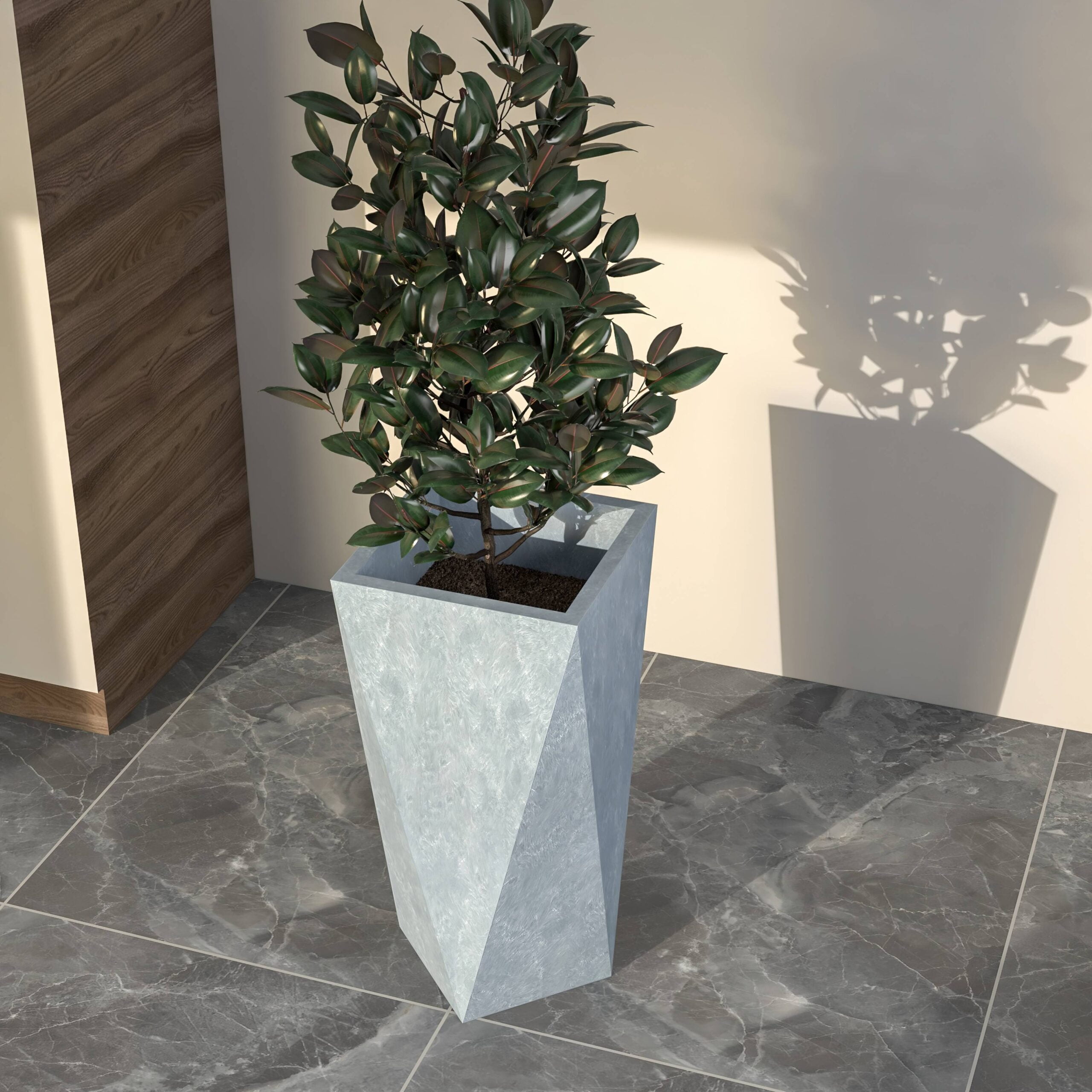 LeisureMod Aloe Fiberstone and MgO Clay Planter, Mid-Century Modern ...