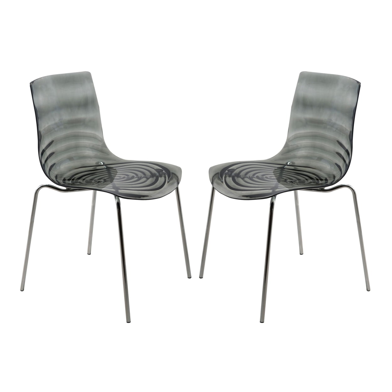 LeisureMod Astor Modern Rain Drop Design Dining Chair in Black Set of 2 ...