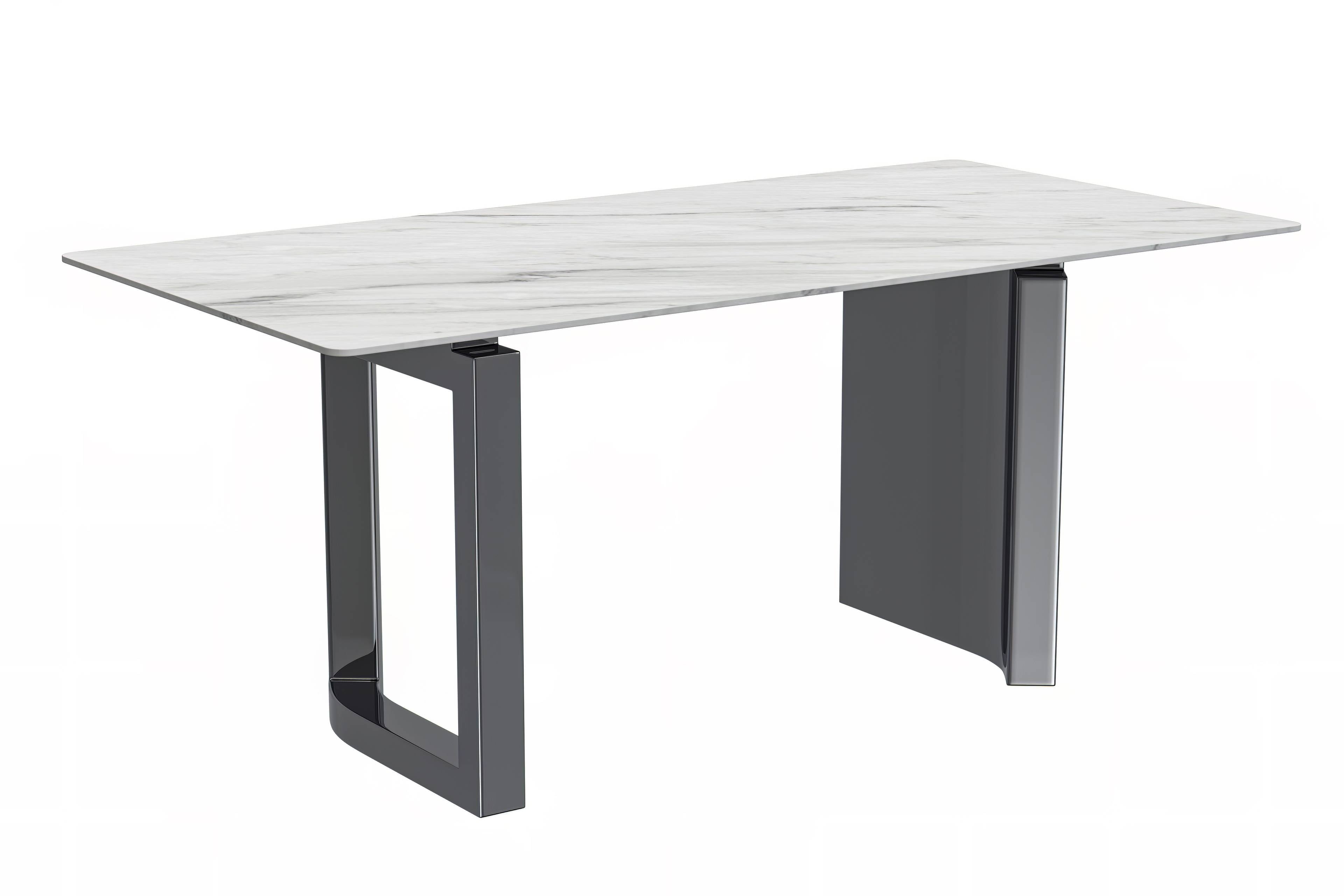 LeisureMod Astra Series Modern Rectangular 55” Dining Table with ...