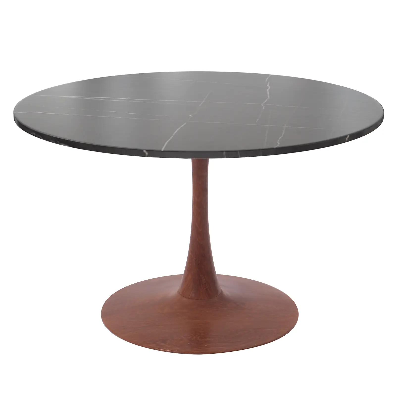 LeisureMod Bristol 31" Round Dining Table with Sintered Stone Top and ...