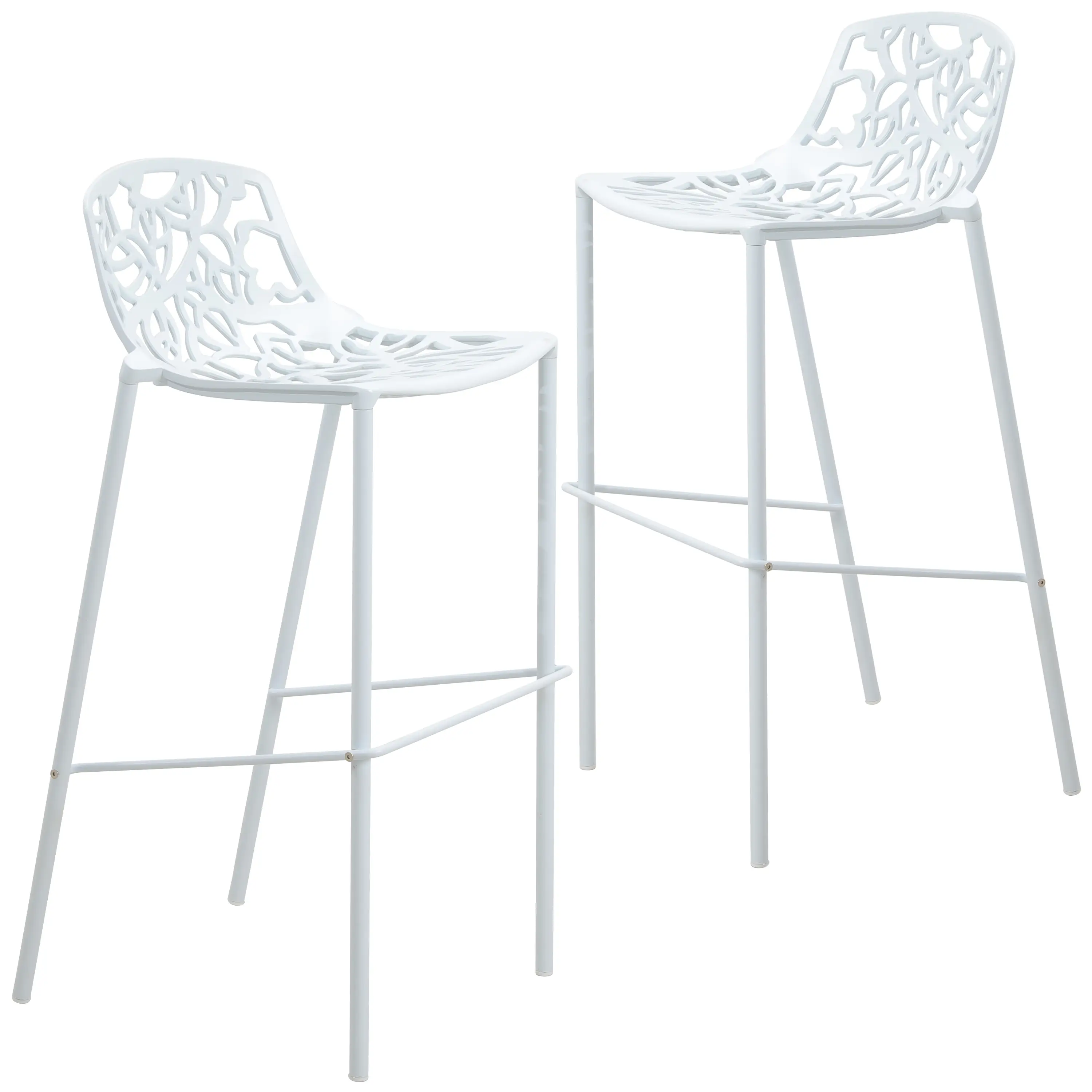LeisureMod Devon Modern Aluminum Bar Stool – Mid-Century Counter Stool ...