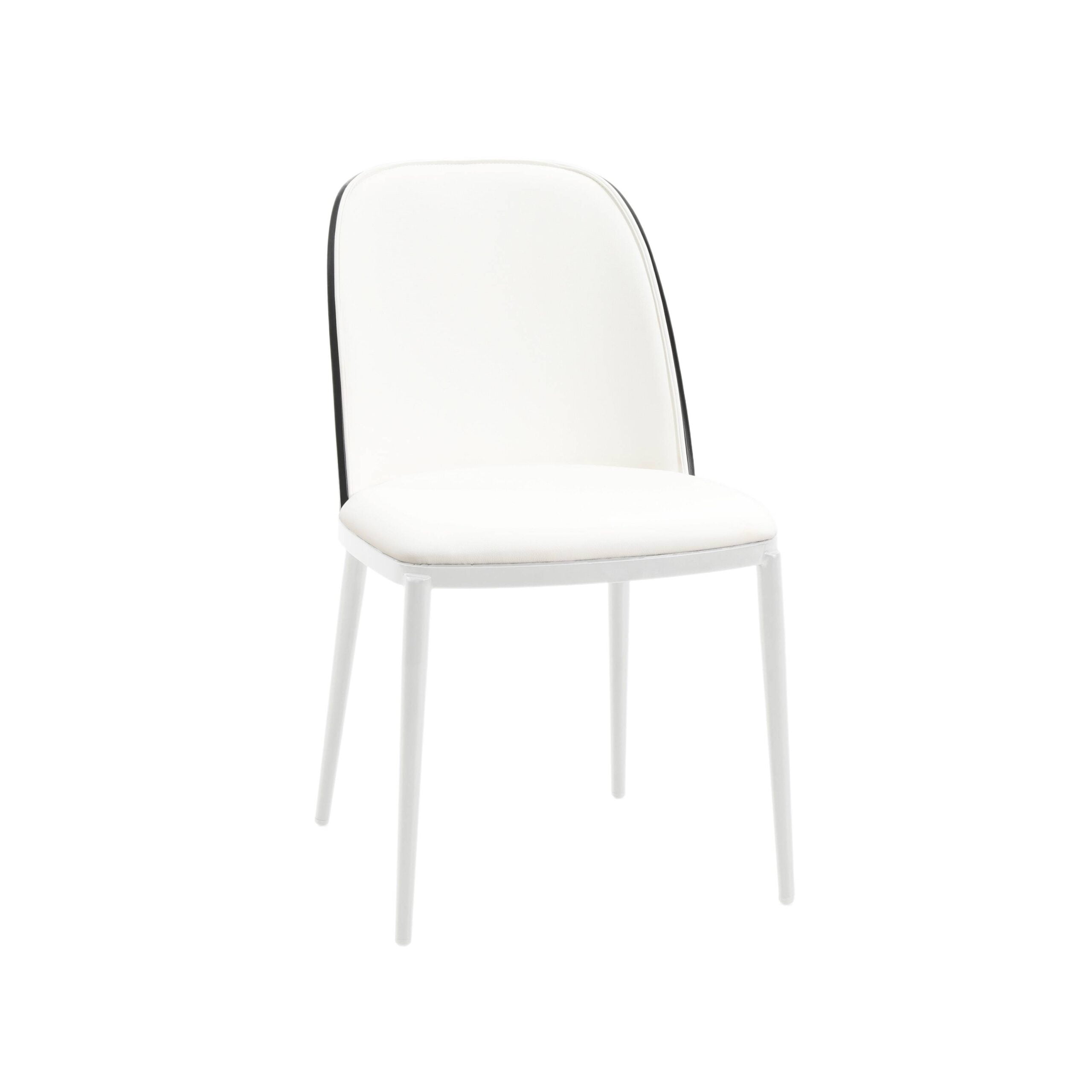 LeisureMod Tule Mid-Century Modern Dining Side Chair with Upholstered ...