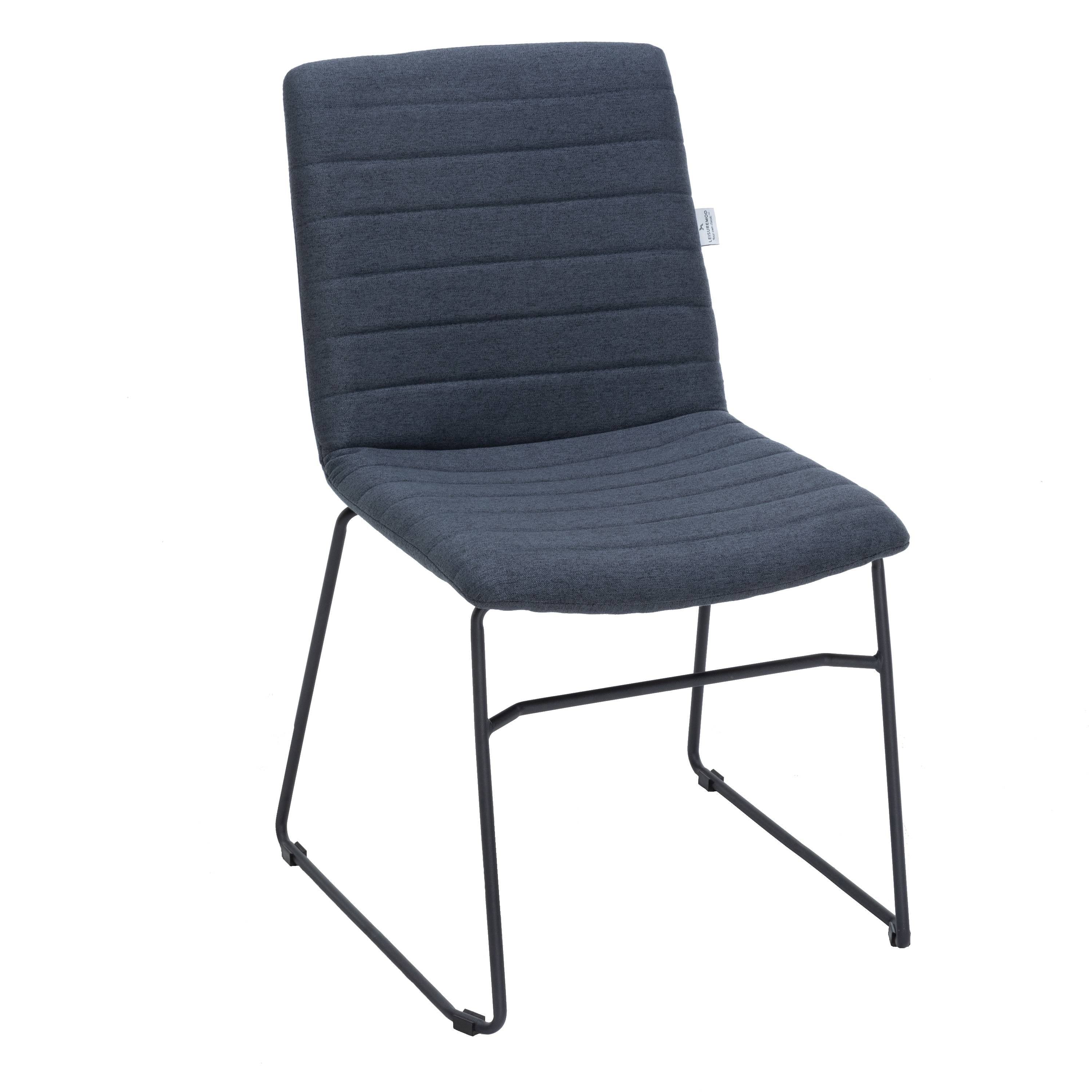 LeisureMod Ergonomic Office Chair Upholstered Guest Side Chair Padded ...