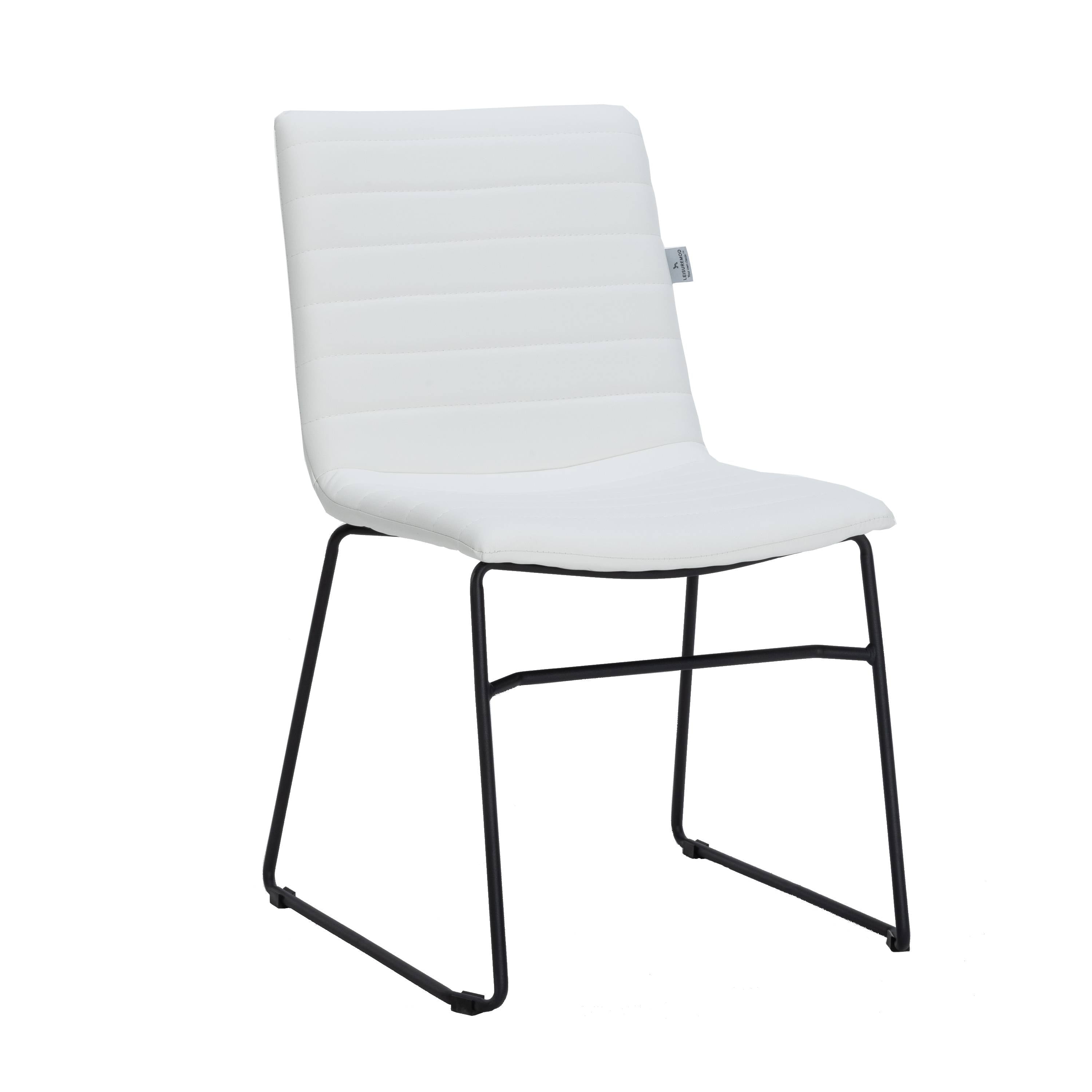 LeisureMod Ergonomic Office Chair Upholstered Leather Guest Side Chair ...