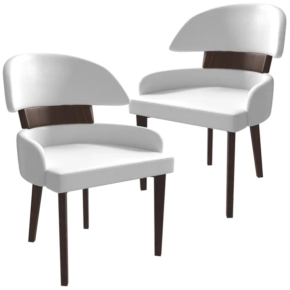 LeisureMod Nymia Modern Upholstered Dining Chair with Saddle Seat ...