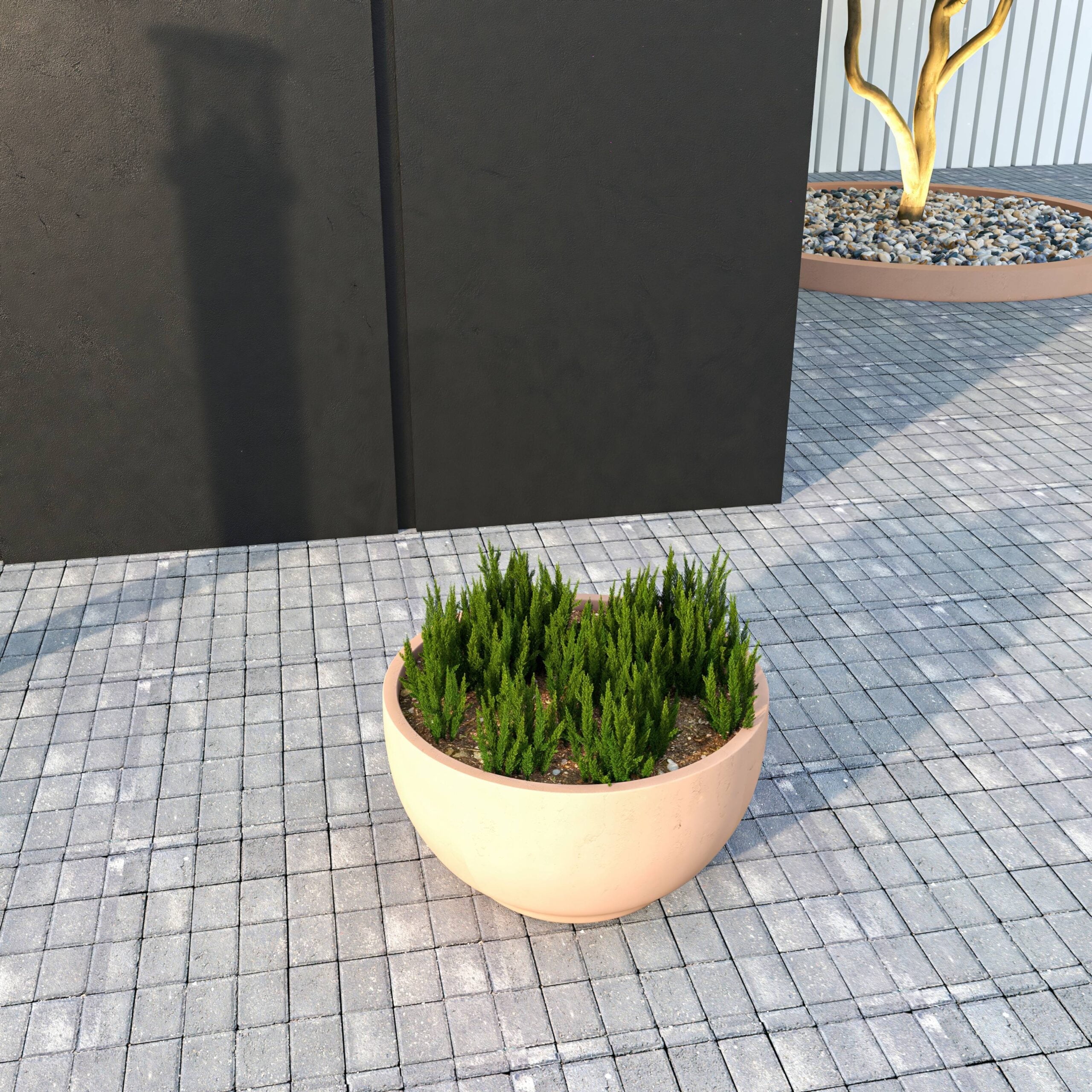 Grove Mid-Century Planter - Round garden pots for nurseries - Walmart ...