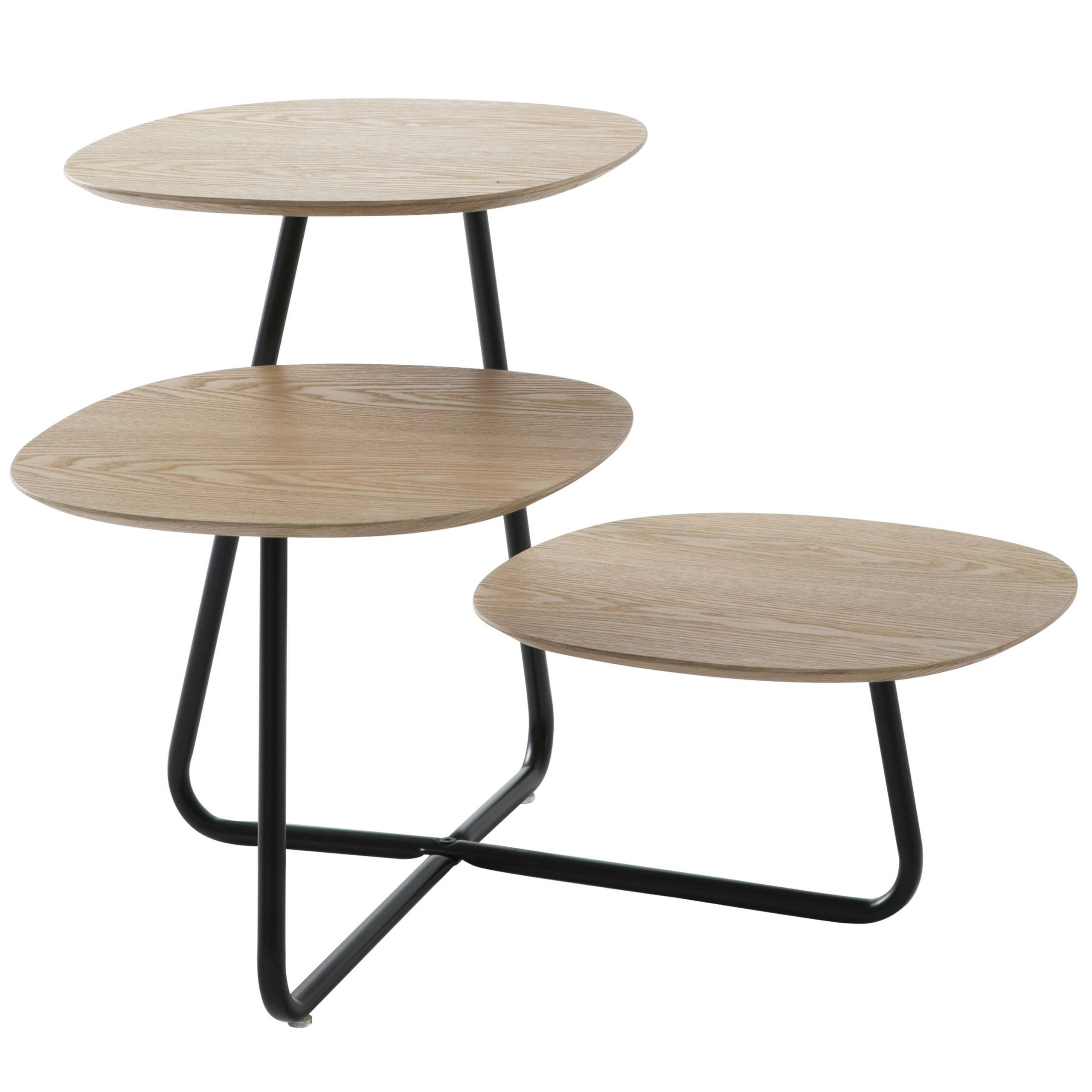 LeisureMod Hazelton Modern Multi-Top End Tables with Manufactured Wood ...
