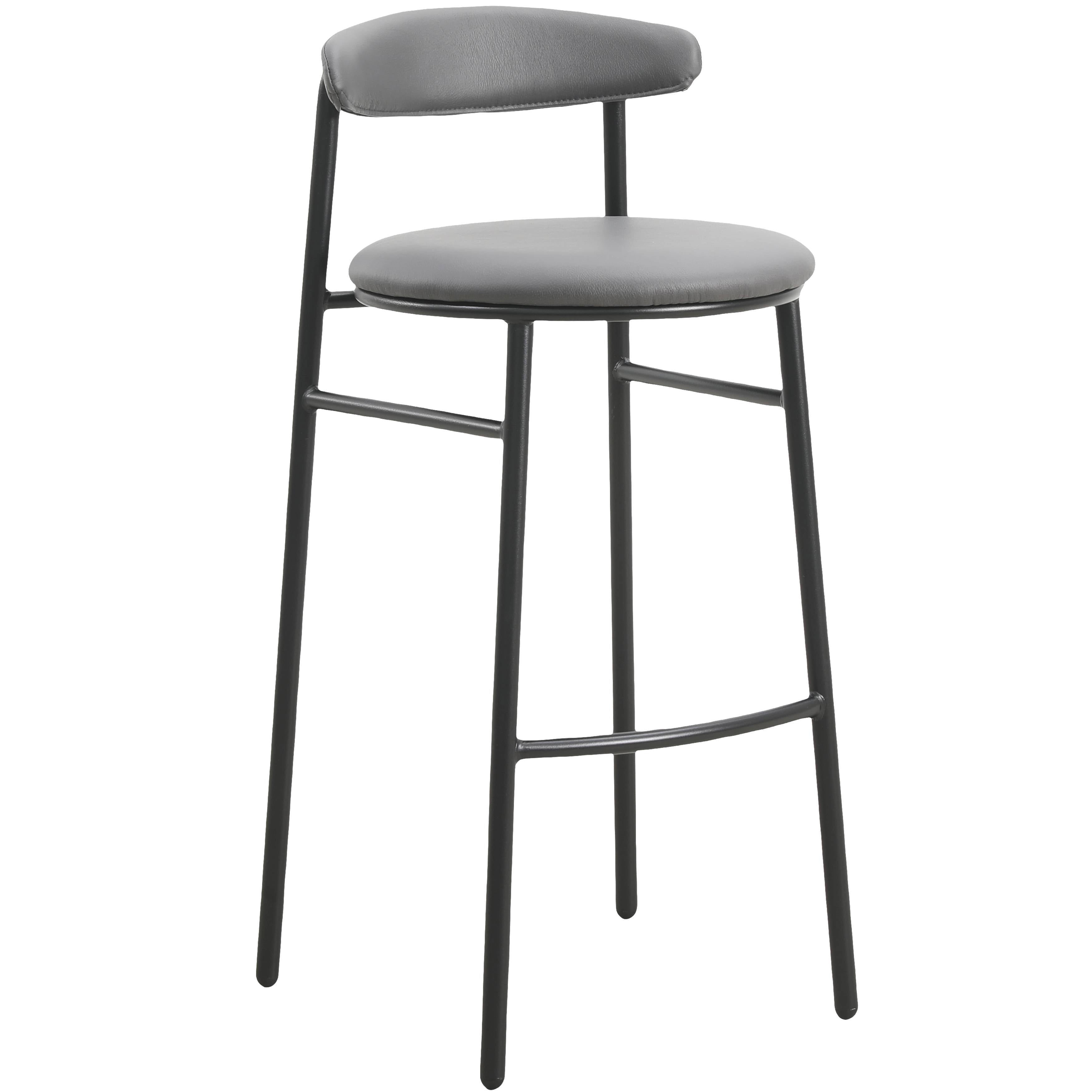 LeisureMod Lume Series Modern Bar Stool Upholstered in Polyester ...