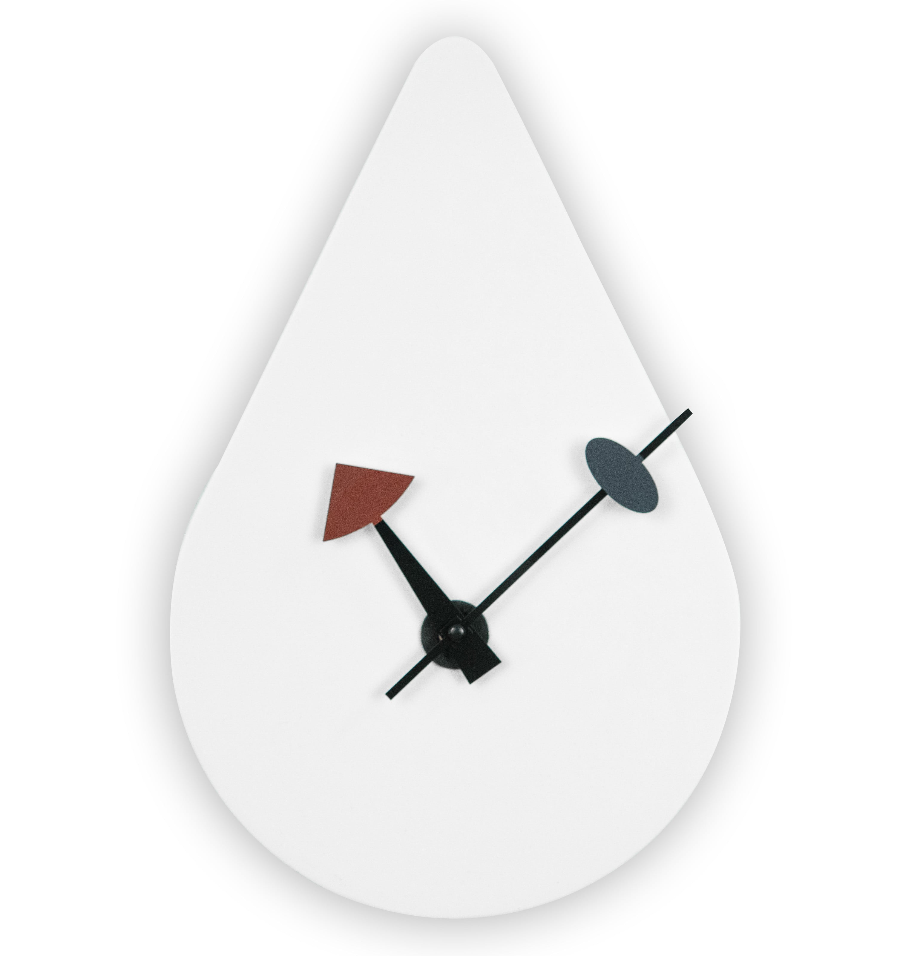 LeisureMod Manchester Modern Rain Drop Design Silent Non-Ticking Wall ...