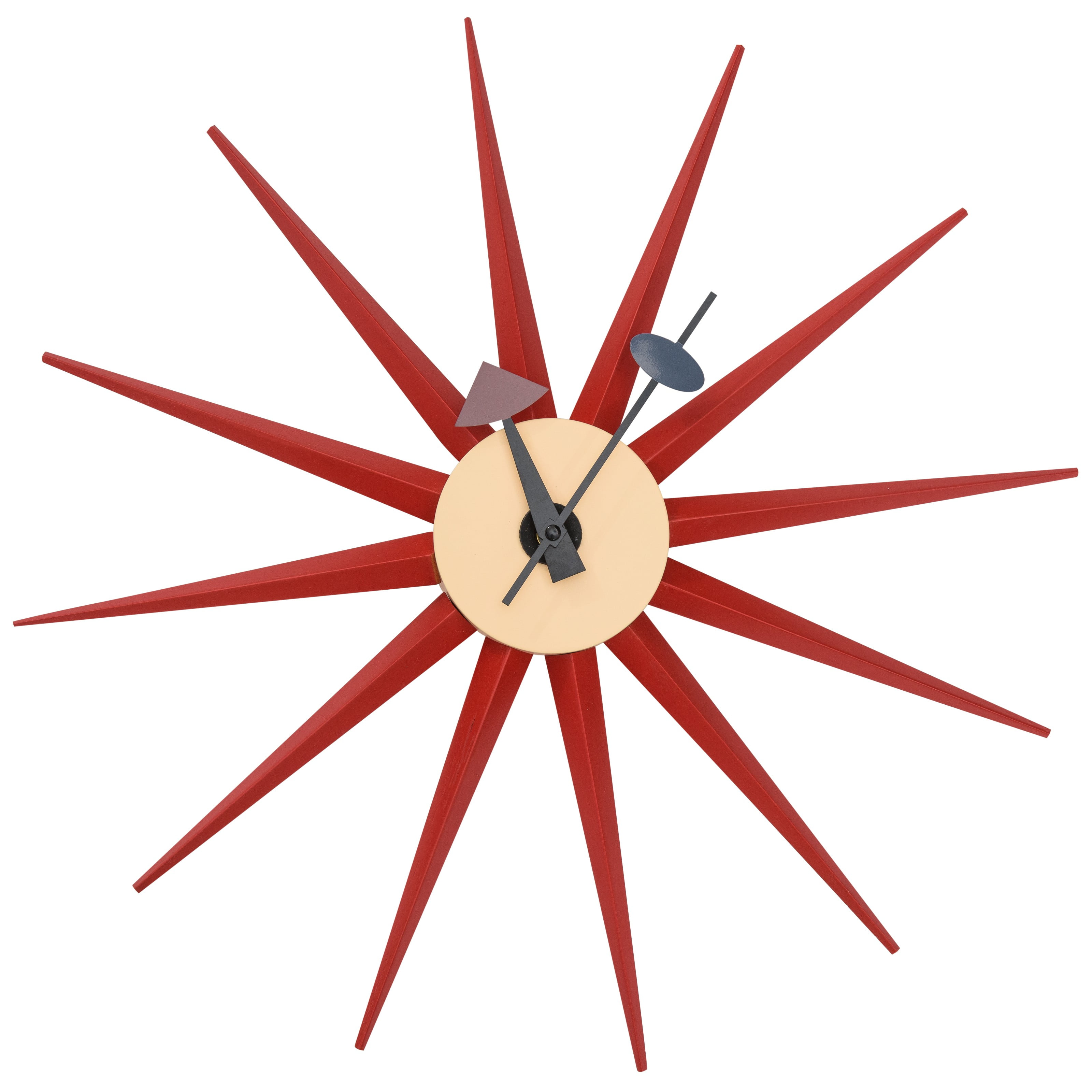 LeisureMod Maxi Metal Star Shaped Silent Non-Ticking Wall Clock, Red ...
