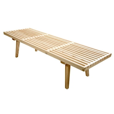 Mid-Century Natural Inwood Platform Bench - 6 Feet - Walmart.com