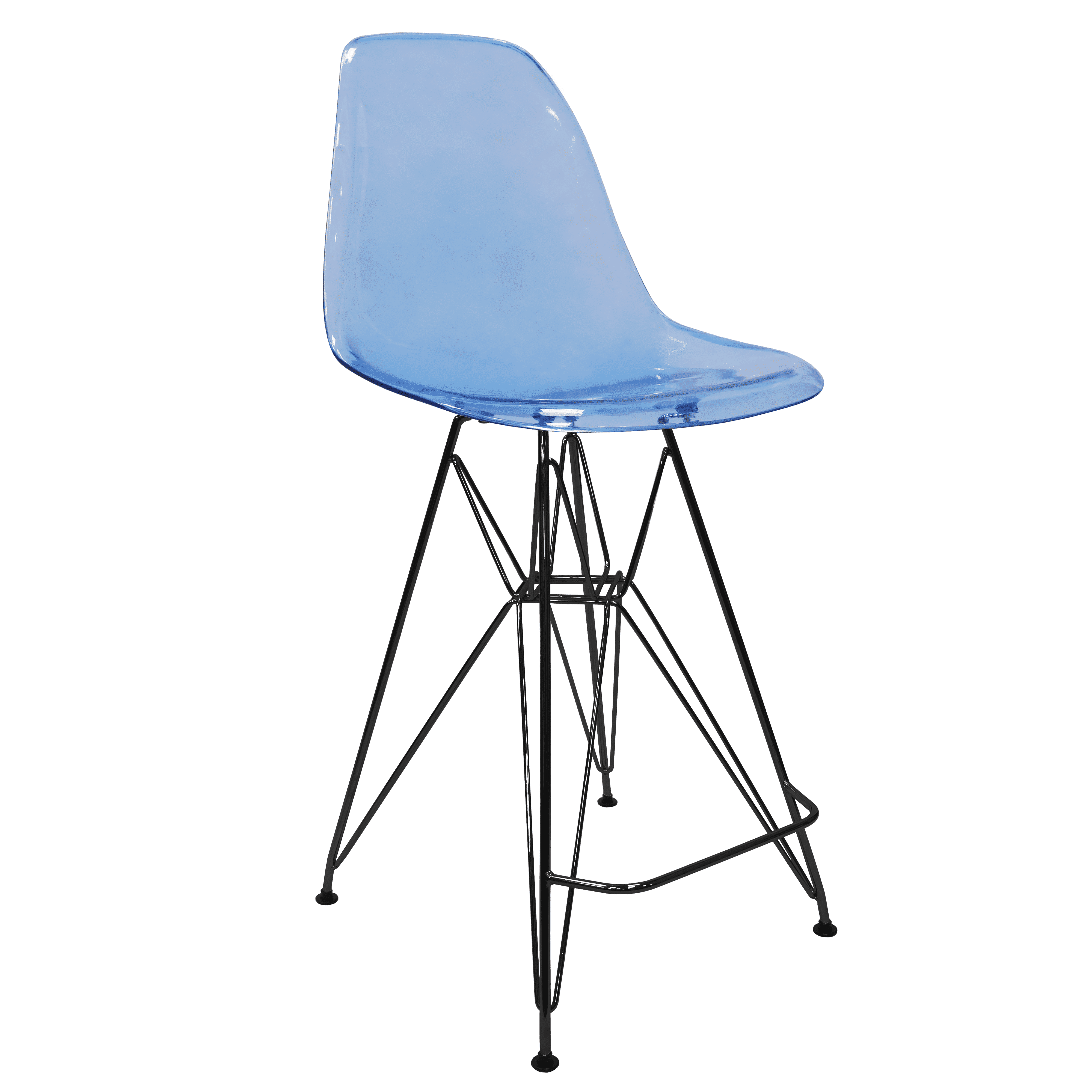 LeisureMod Minimalist Barstool Modern Acrylic Counter Height Bar Stool ...