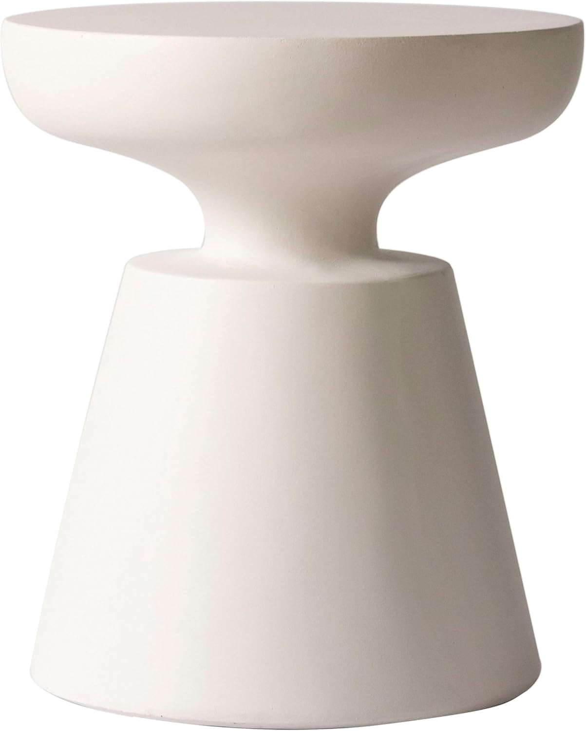 LeisureMod Minimalist Modern Side Table Round Fiberstone Tabletop ...