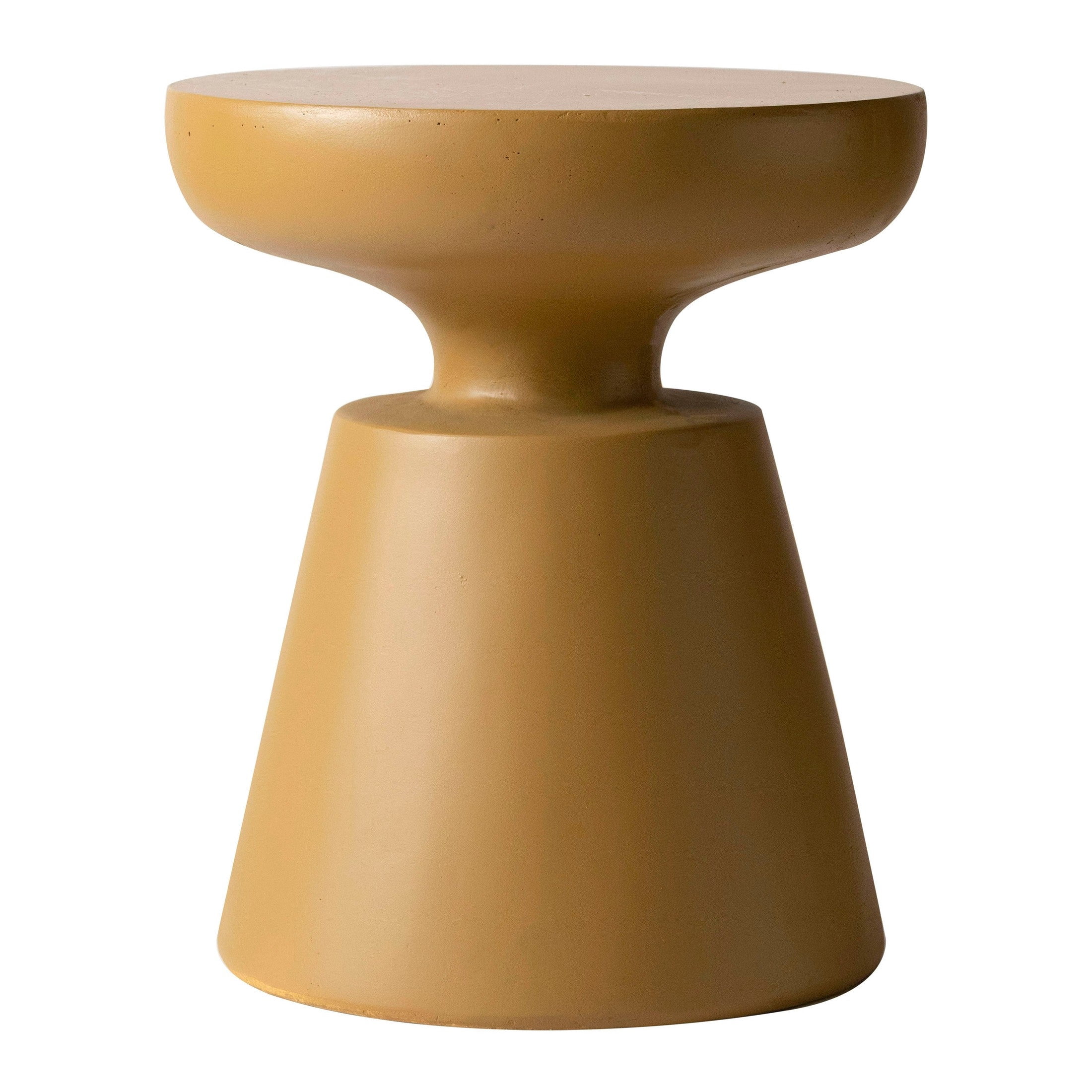 LeisureMod Minimalist Modern Side Table Round Fiberstone Tabletop ...