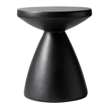 LeisureMod Minimalist Modern Side Table Round Fiberstone Tabletop ...