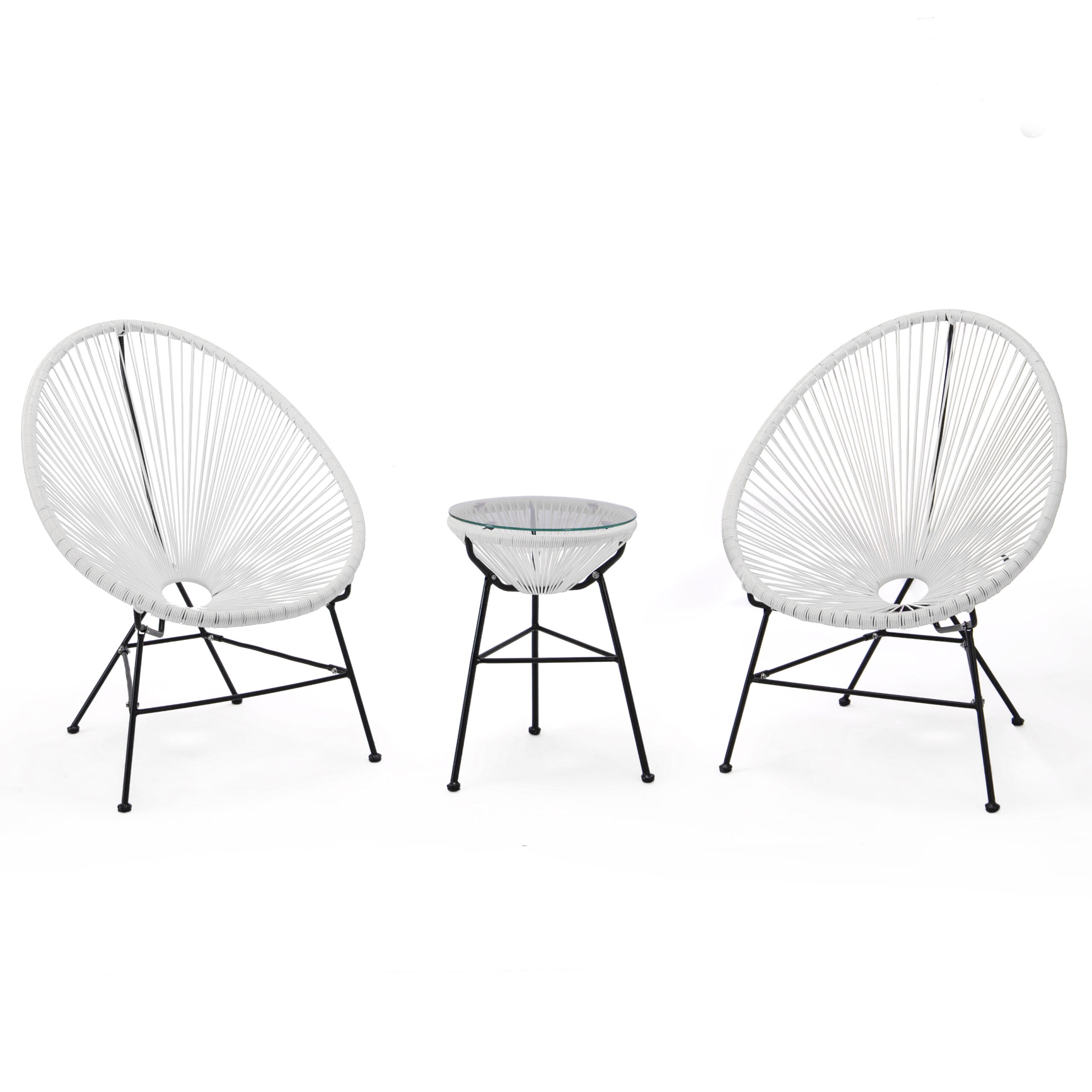 LeisureMod Montara Modern 3 Piece Outdoor Acapulco Lounge Patio Set ...
