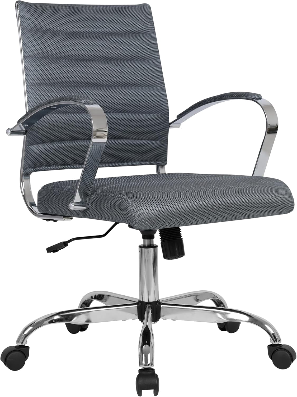 LeisureMod Office Upholstered Chair, Ergonomic Mesh Computer Task Chair ...