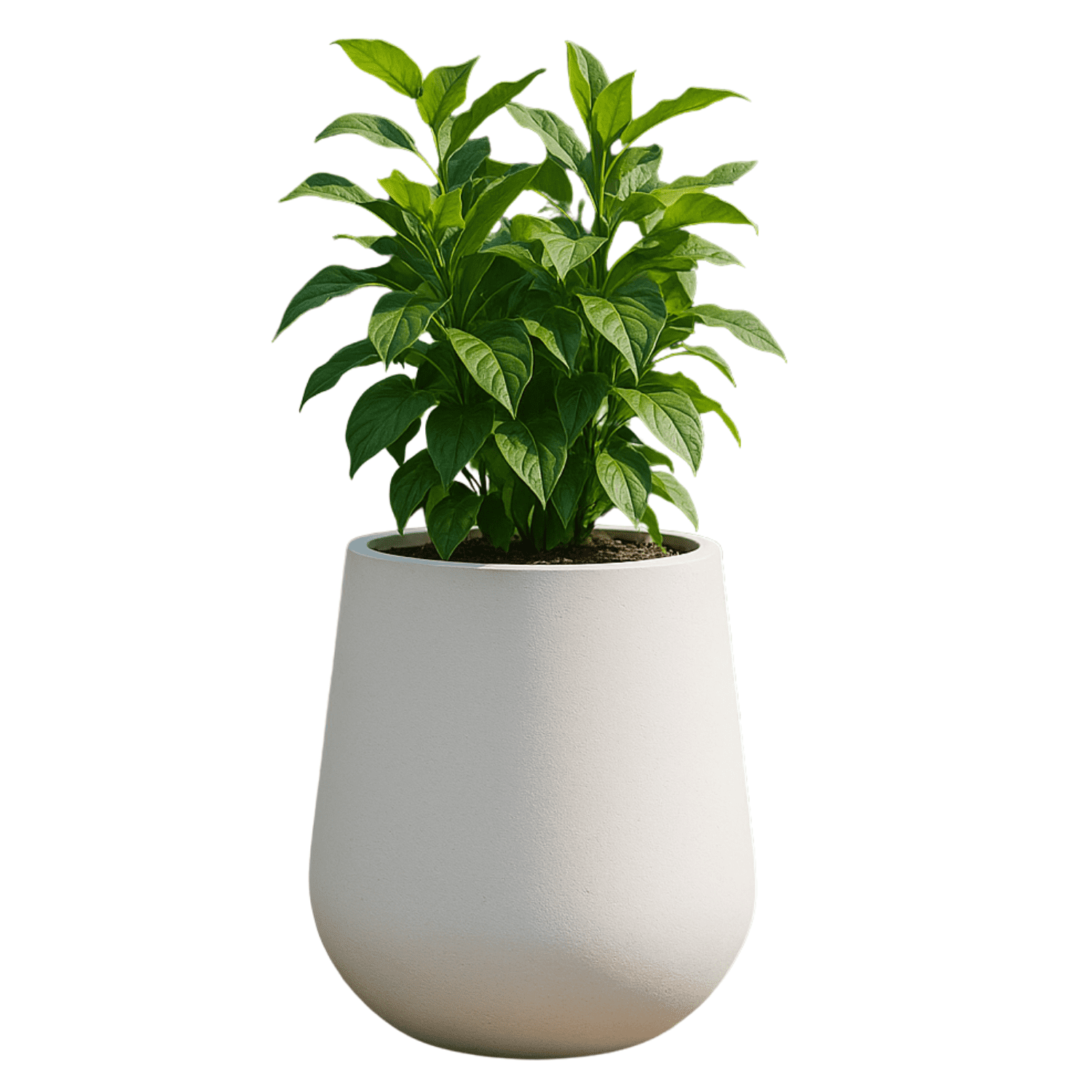 LeisureMod Orchid Mid-Century Modern Fiberstone and Clay Planter ...