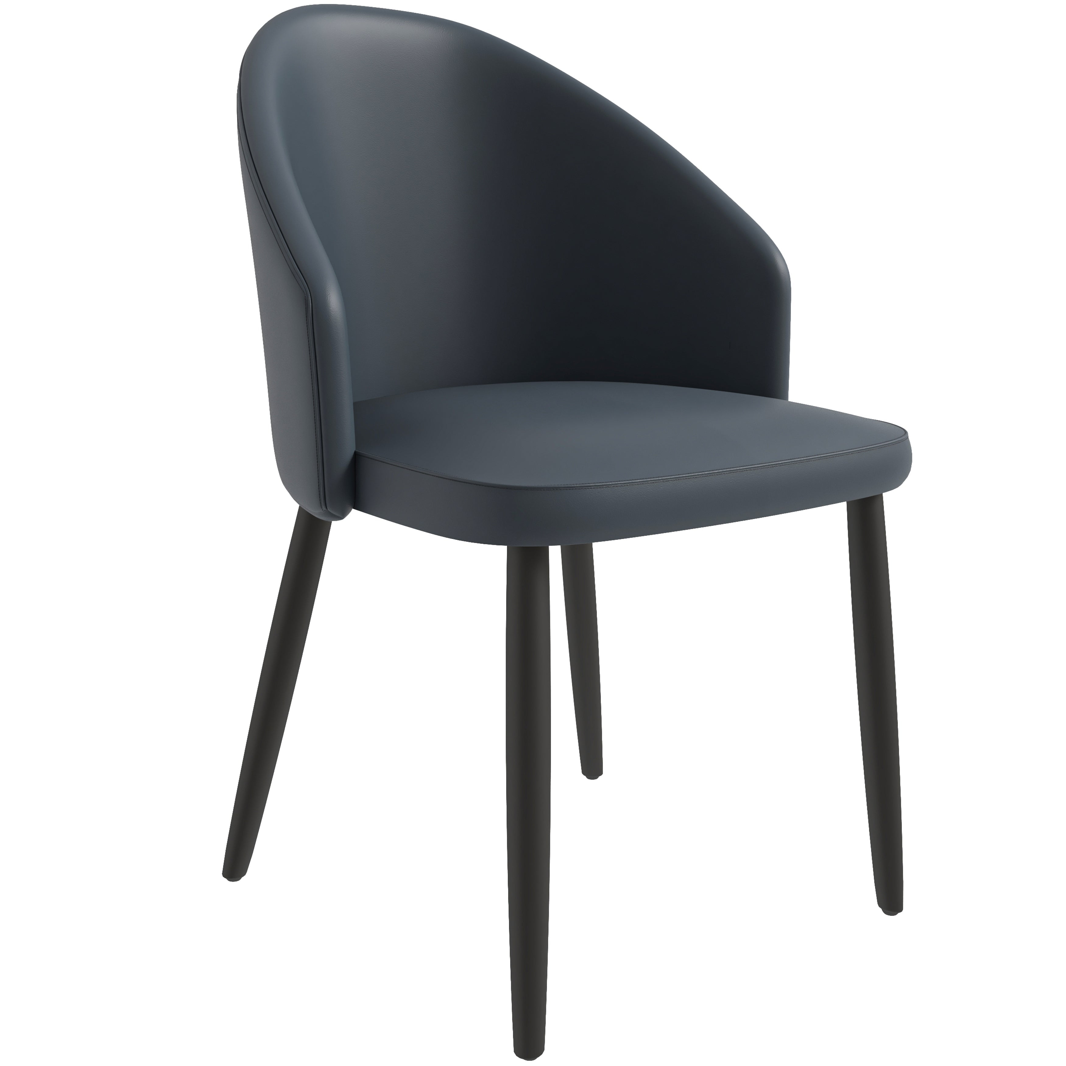 LeisureMod Paradiso Collection Modern Dining Seat in Black - Walmart.com
