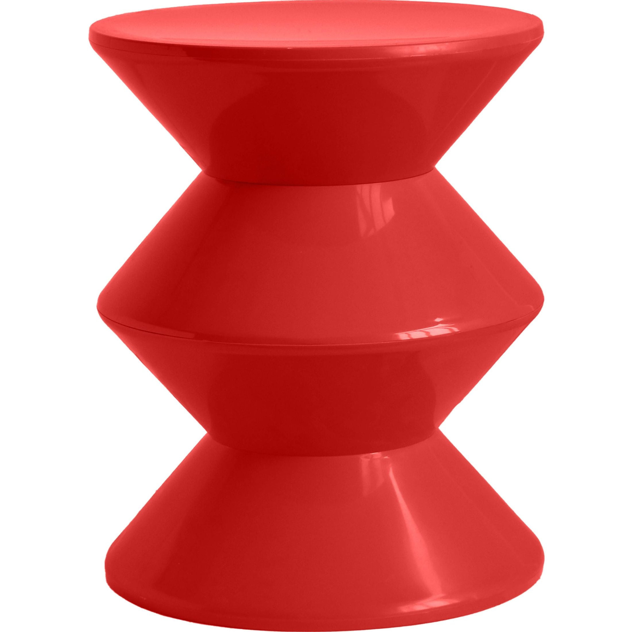 LeisureMod Aura Modern Round Side Table with Double Hourglass Design ...
