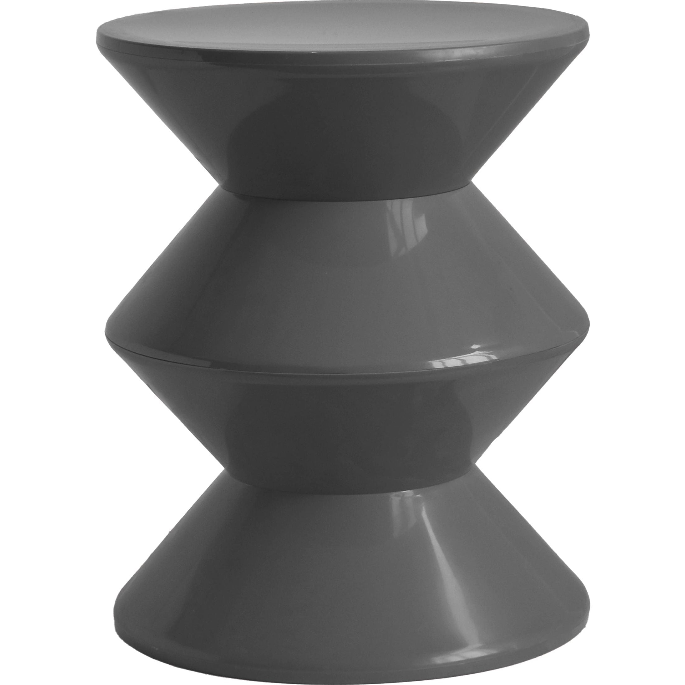 LeisureMod Aura Modern Round Side Table with Double Hourglass Design ...