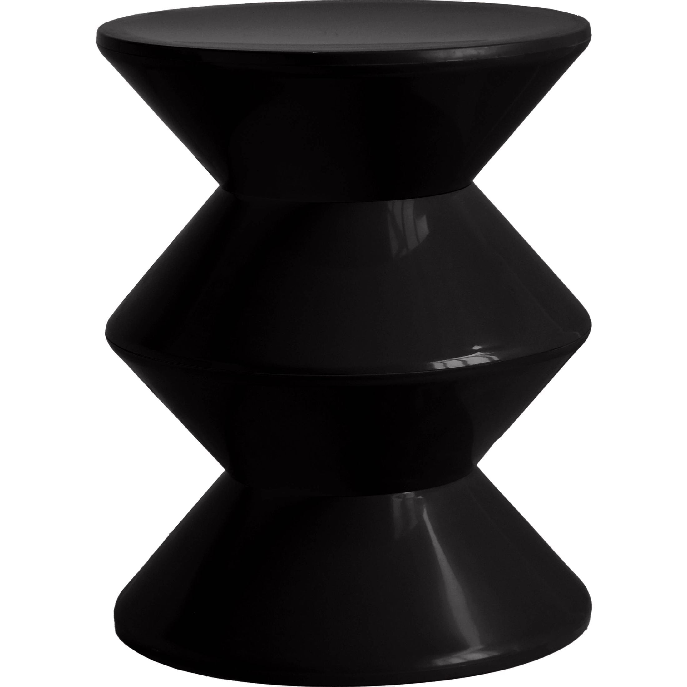 LeisureMod Aura Modern Round Side Table, ABS Plastic Accent End Table ...