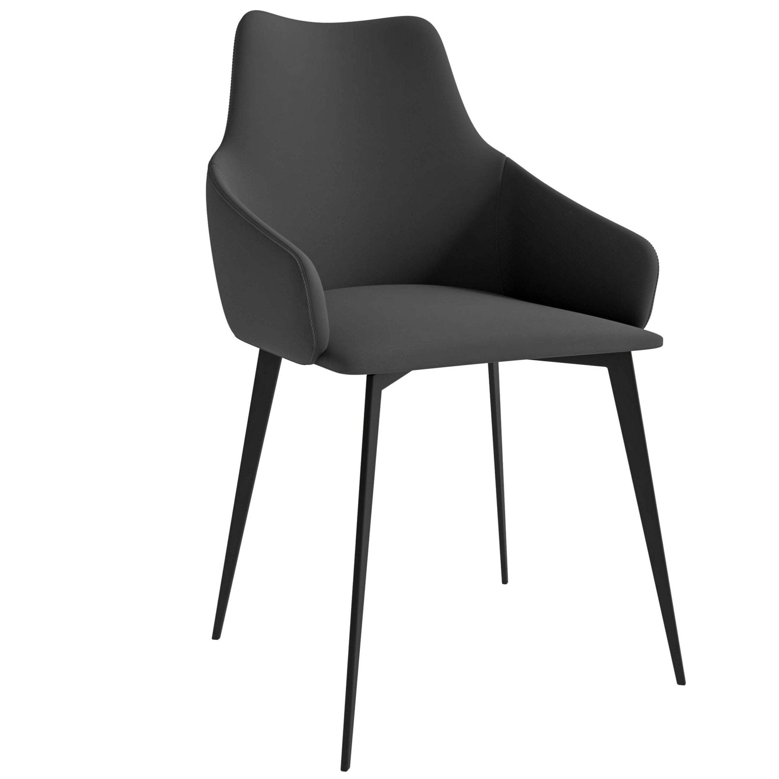 LeisureMod Sonnet Dining Chair, Mid-Century Modern Ergonomic Armchairs ...