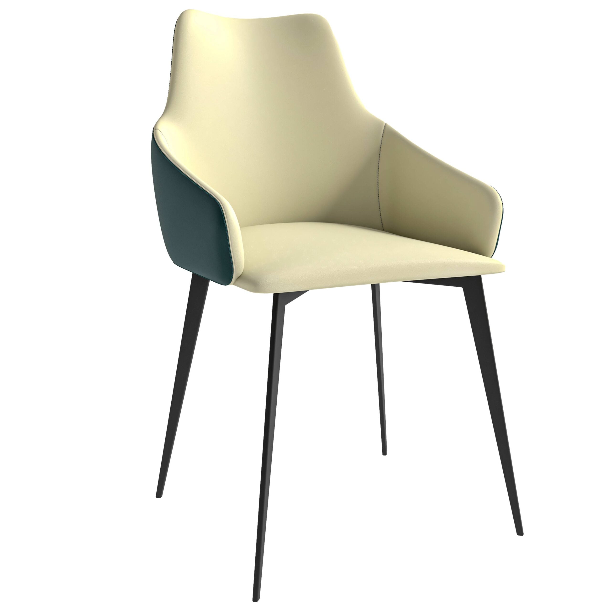 LeisureMod Sonnet Dining Chair, Mid-Century Modern Ergonomic Armchairs ...