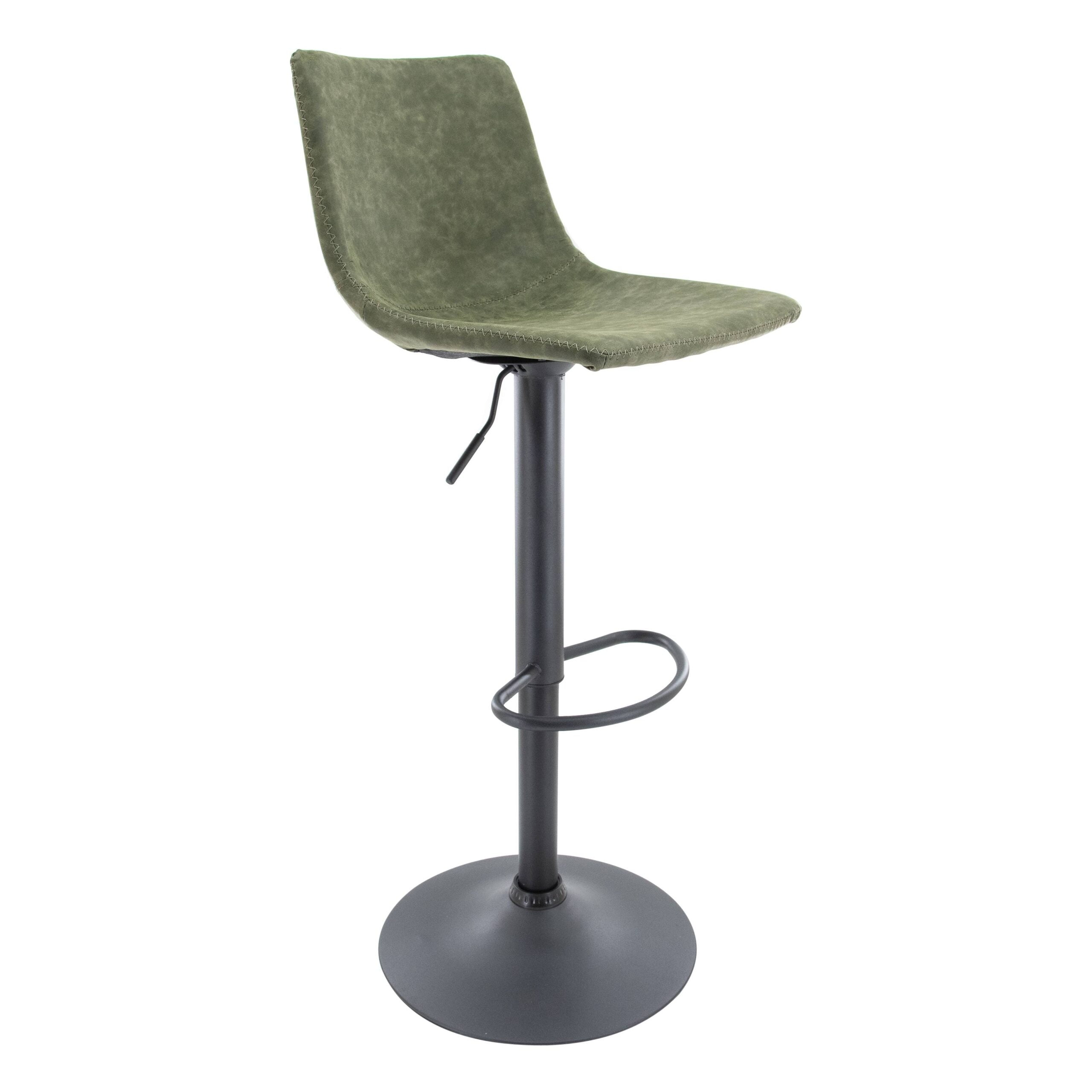 LeisureMod Tilbury Modern Adjustable Height Bar Stool Kitchen Counter ...