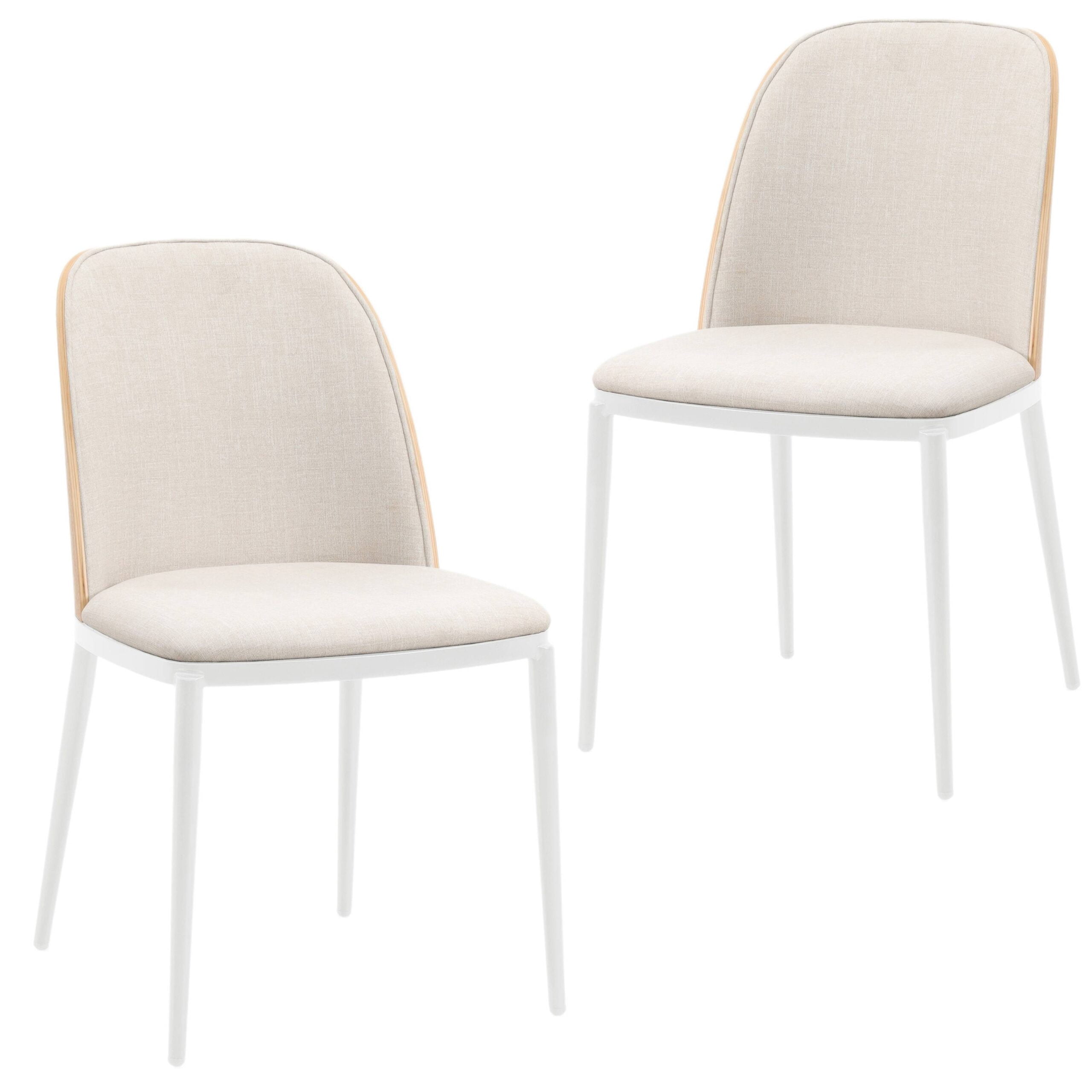 LeisureMod Tule Mid-Century Modern Dining Side Chair with Velvet Seat ...