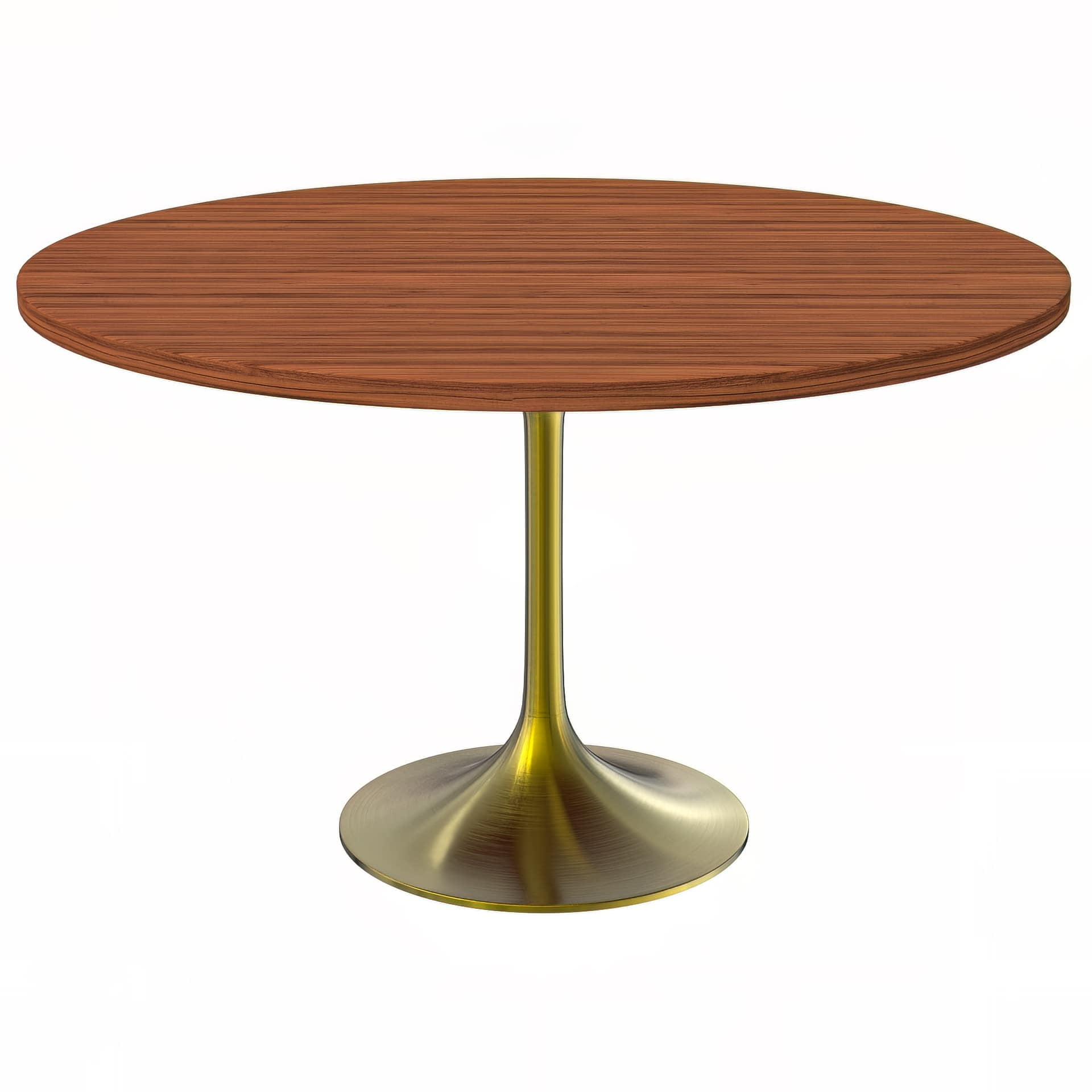 LeisureMod Verve Mid-Century Modern 48" Round Dining Table with MDF Top ...