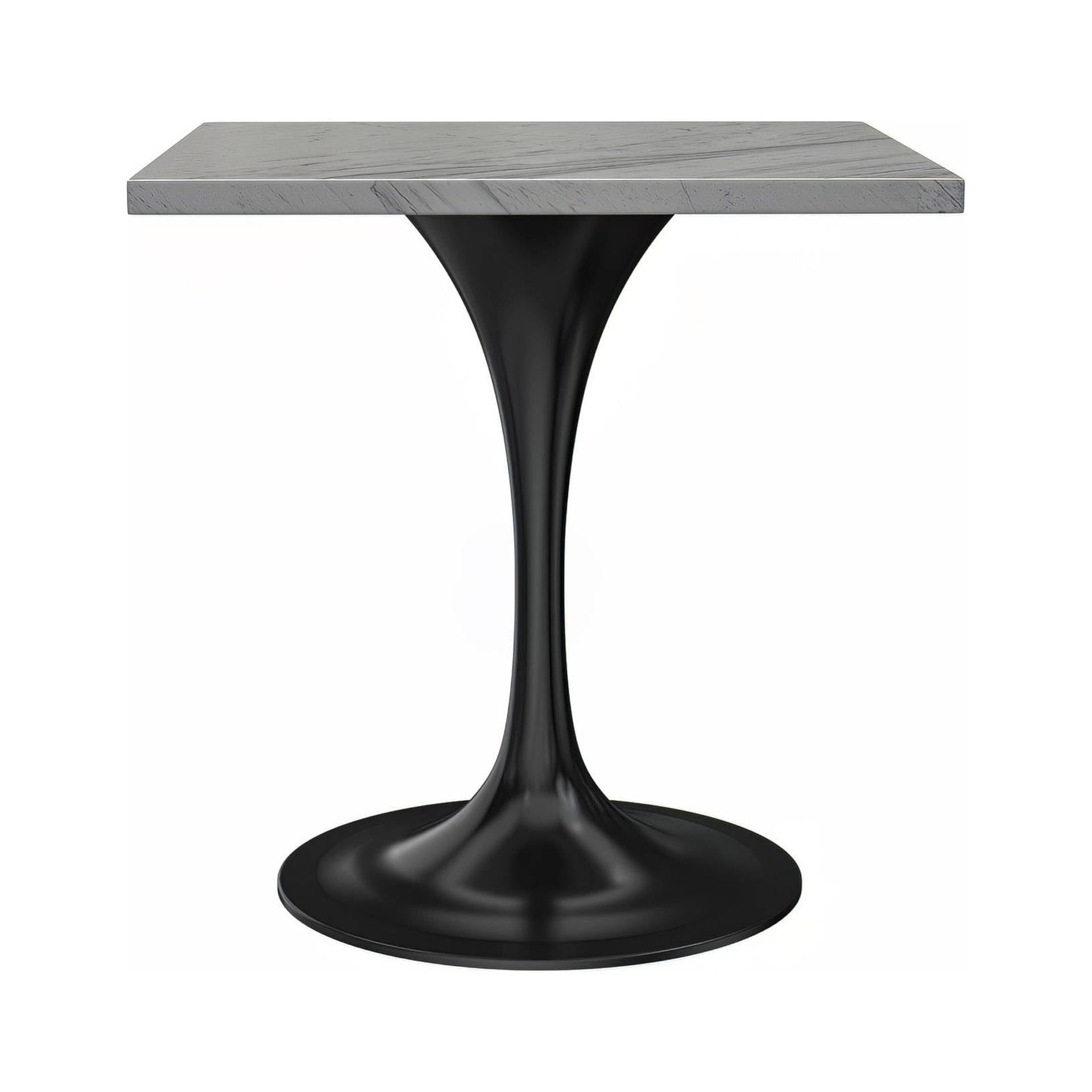 LeisureMod Verve Mid-Century Modern Square Dining Table with a ...