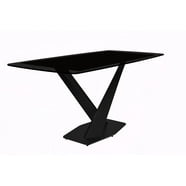 POVISON 71" Modern Luxury White Rectangular Dining Table with Glossy ...