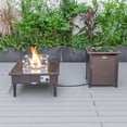 LeisureMod Walbrooke Modern Square Fire Pit Table and Tank Holder with ...