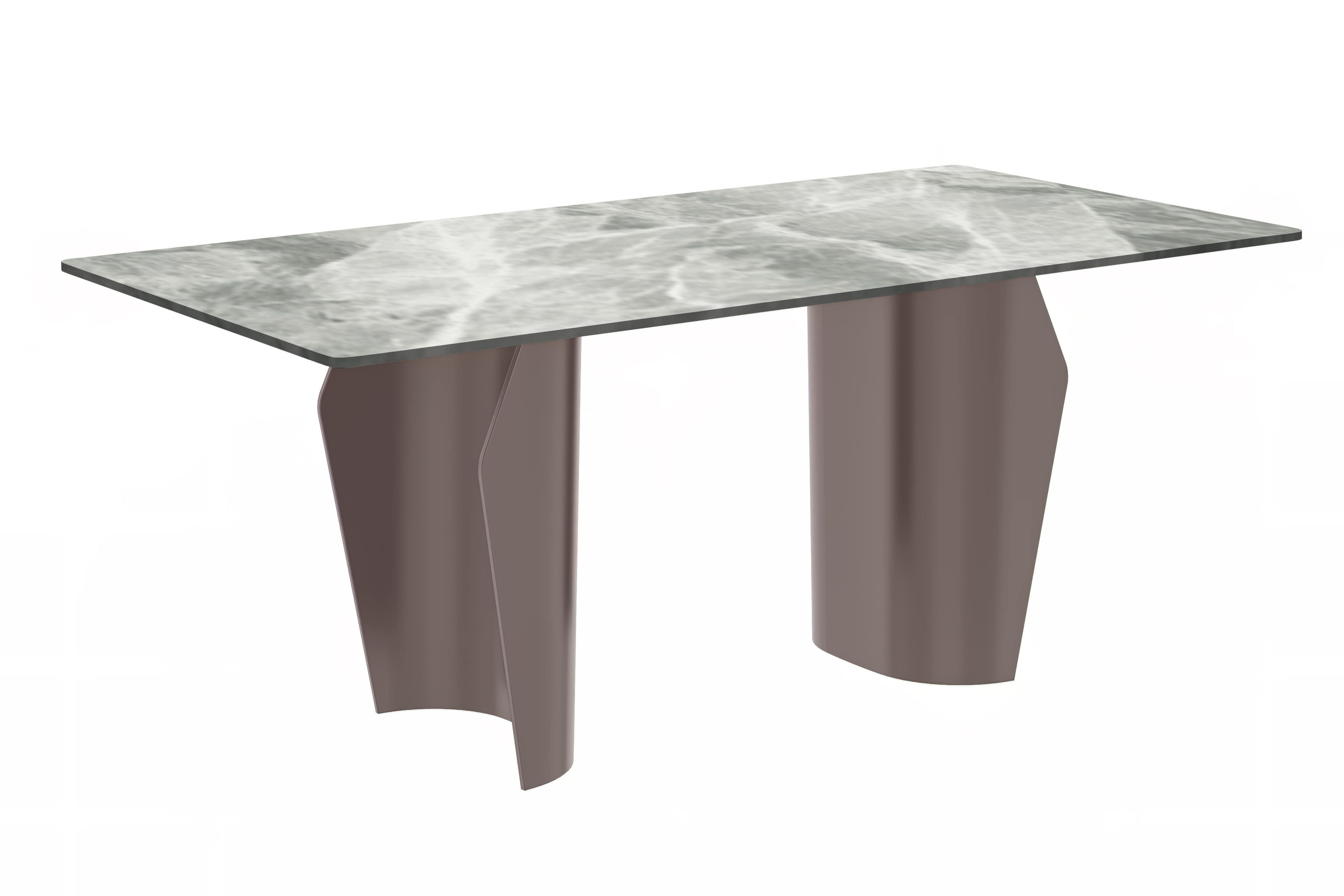 LeisureMod Zelan Modern 71” Rectangular Dining Table for 4 to 8 People ...