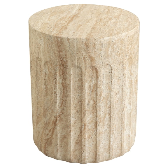 Travertine Pedestal Table