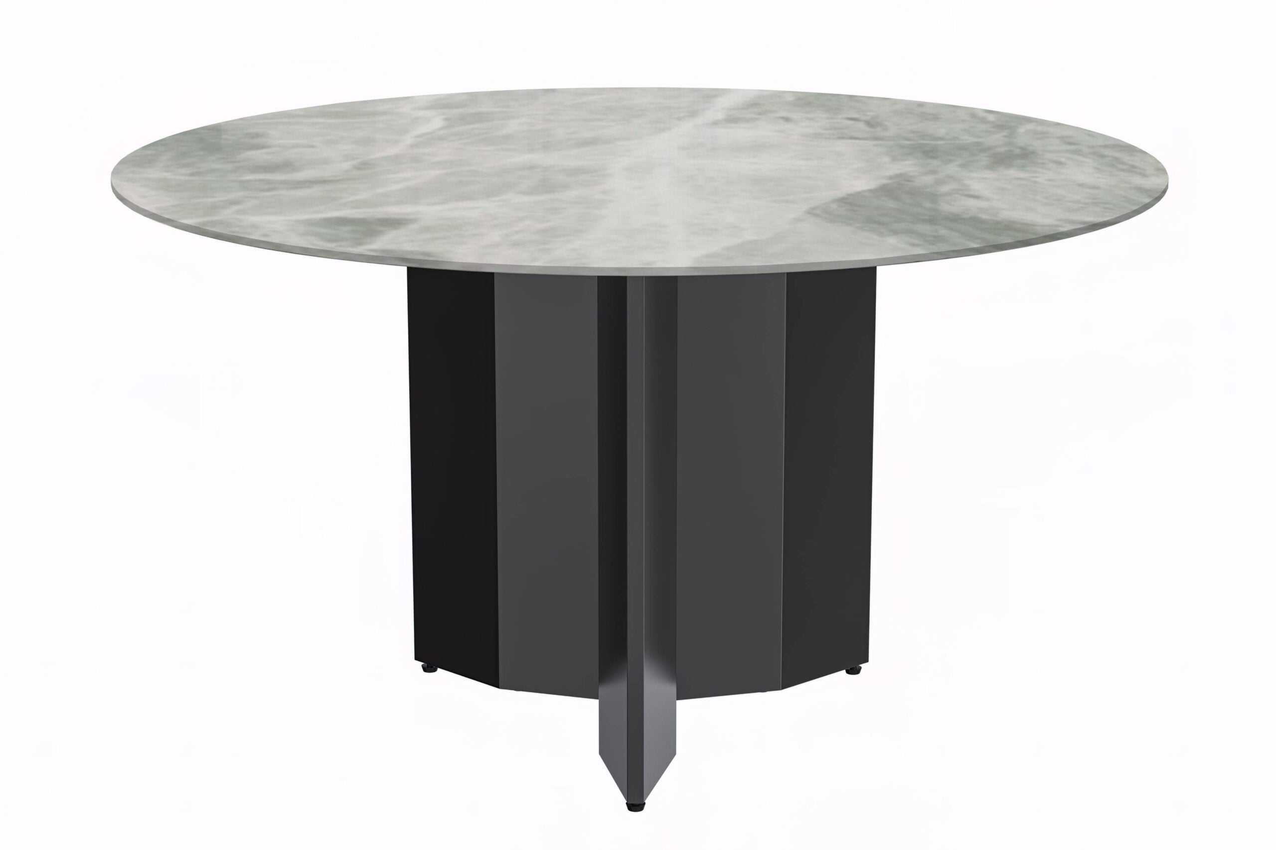 LeisureMod Zevro 60" Dining Table, Mid-Century Modern Round Dining ...