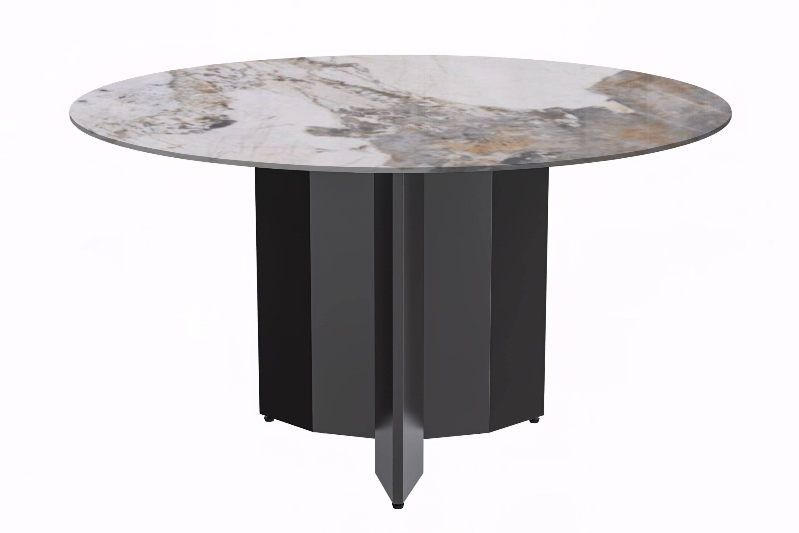LeisureMod Zevro 60" Dining Table, Mid-Century Modern Round Dining ...