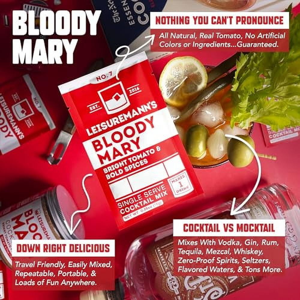 Leisuremann's Bloody Mary Single Serve Cocktail Mixer - Cocktail or ...