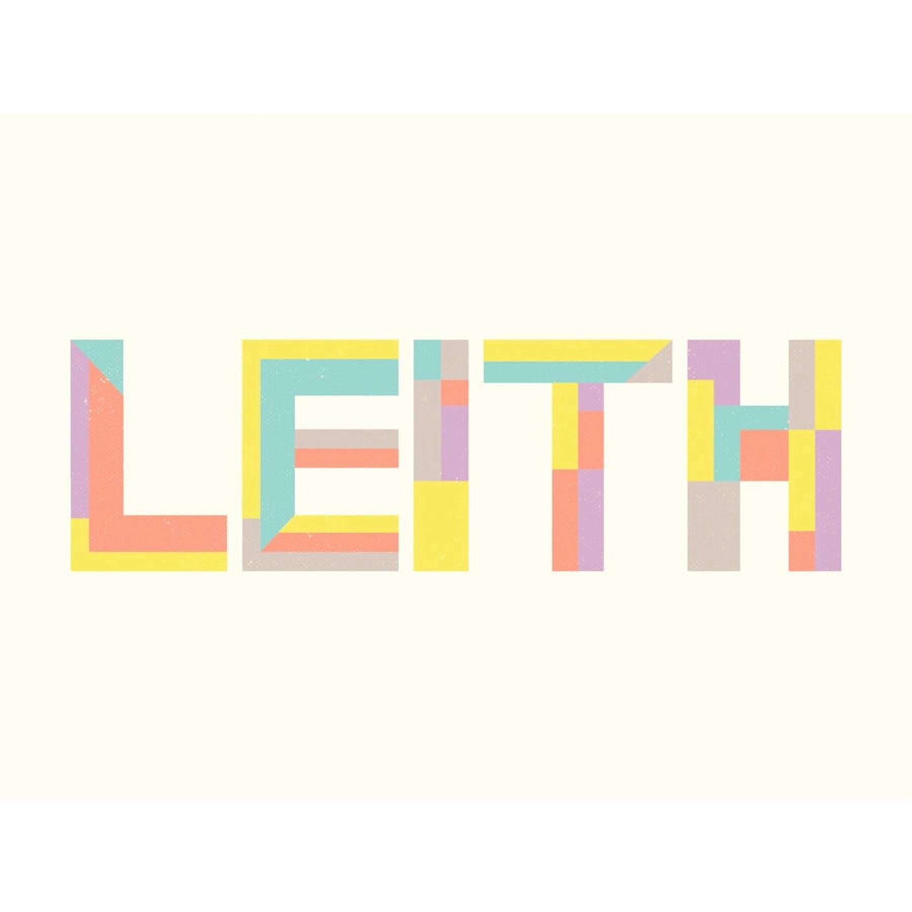 Leith Midlothian Colourful Word Bold Typograph Scotland Art Print ...