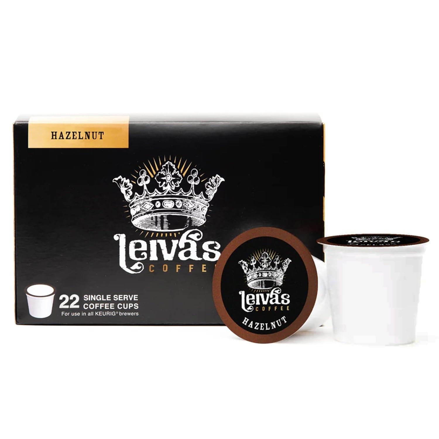 Leiva's Coffee Single Origin Guatemalan Hazelnut Single Serve Cups, 22 ...