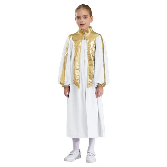 Lejafay Boys Girls Color Block Church Baptism Choir Robes Kindergarten Preschool Graduation Gown ...