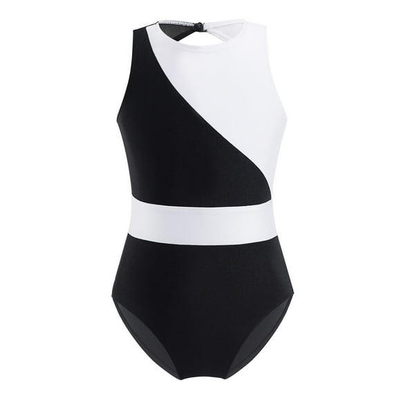 Lejafay Girls Halter Neck Sleeveless Gymnastics Leotard Kids Cut Out ...