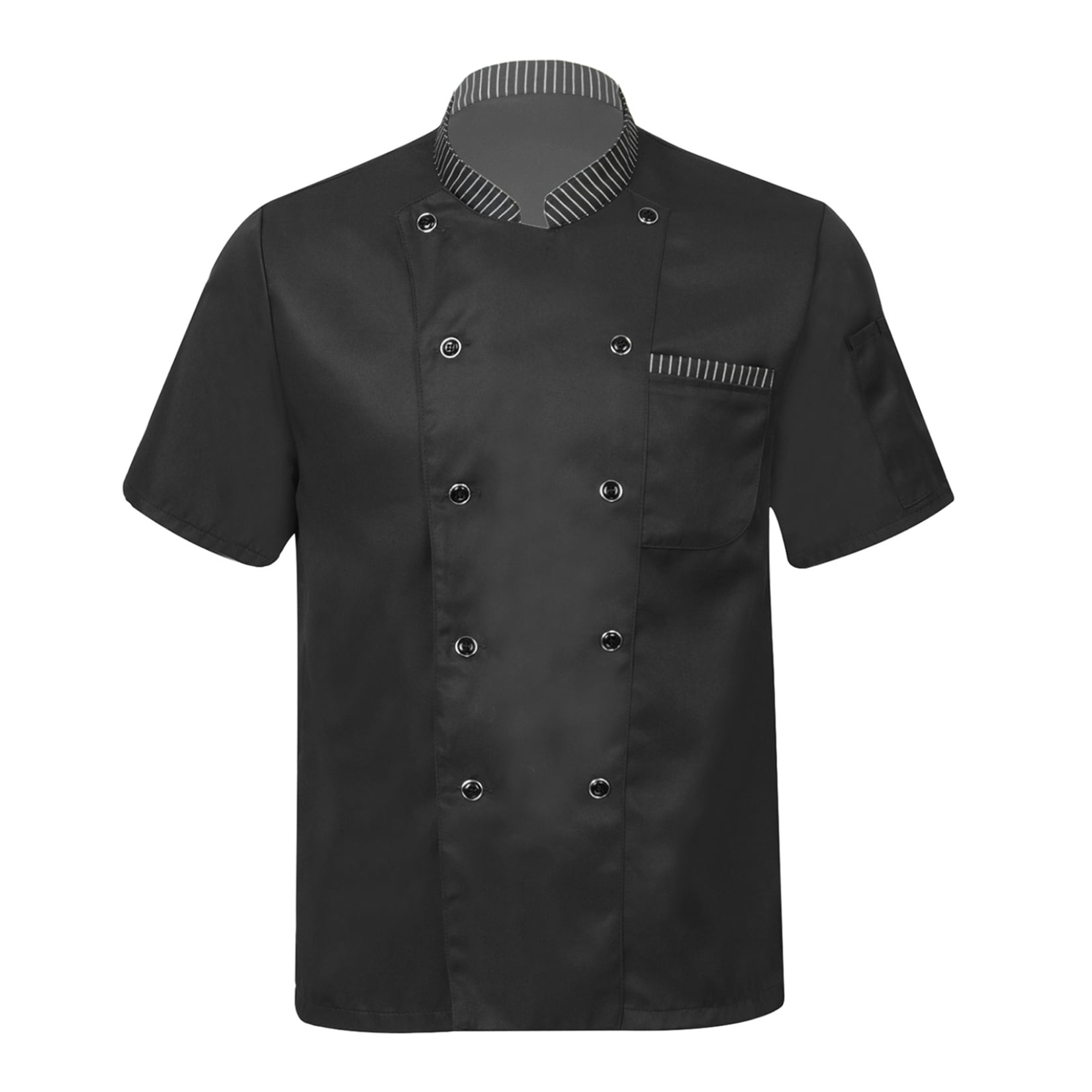 Lejafay Unisex Chef Coat Men's Short Sleeve Chef Jacket Restaurant ...
